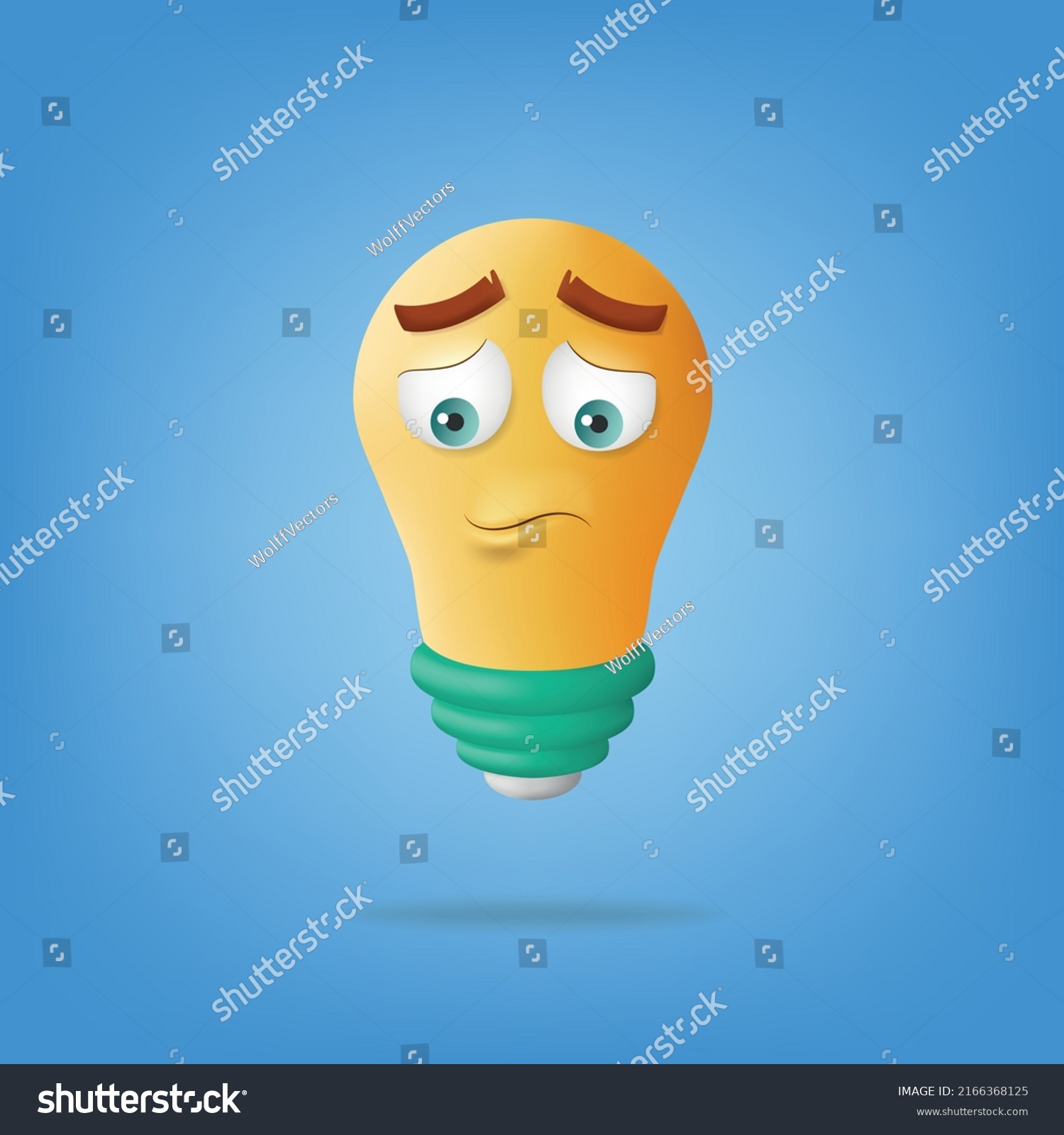 Sad 3d Character Feeling Blue Stock Vector (Royalty Free) 2166368125 ...
