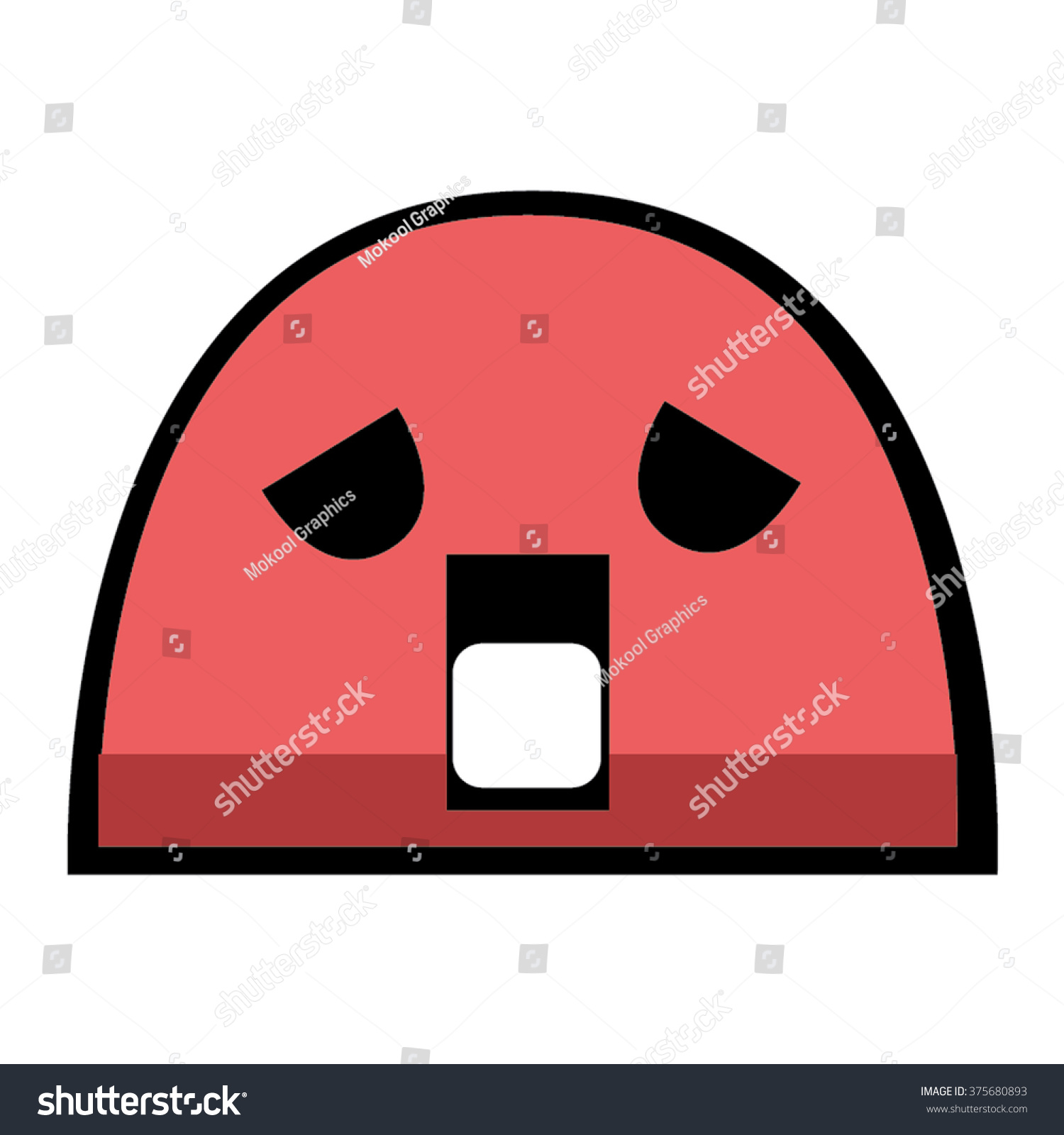 Sad 2d Shape Face Cartoon Vector Stock Vector (Royalty Free) 375680893 ...