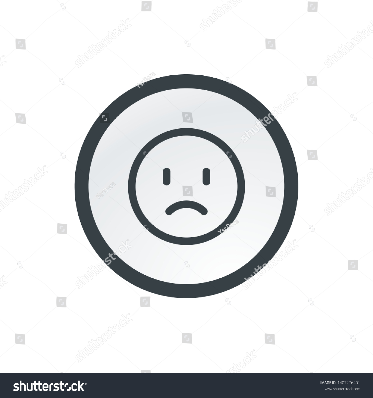 Sad Emoji Vector App Icon Stock Vector (Royalty Free) 1407276401 ...