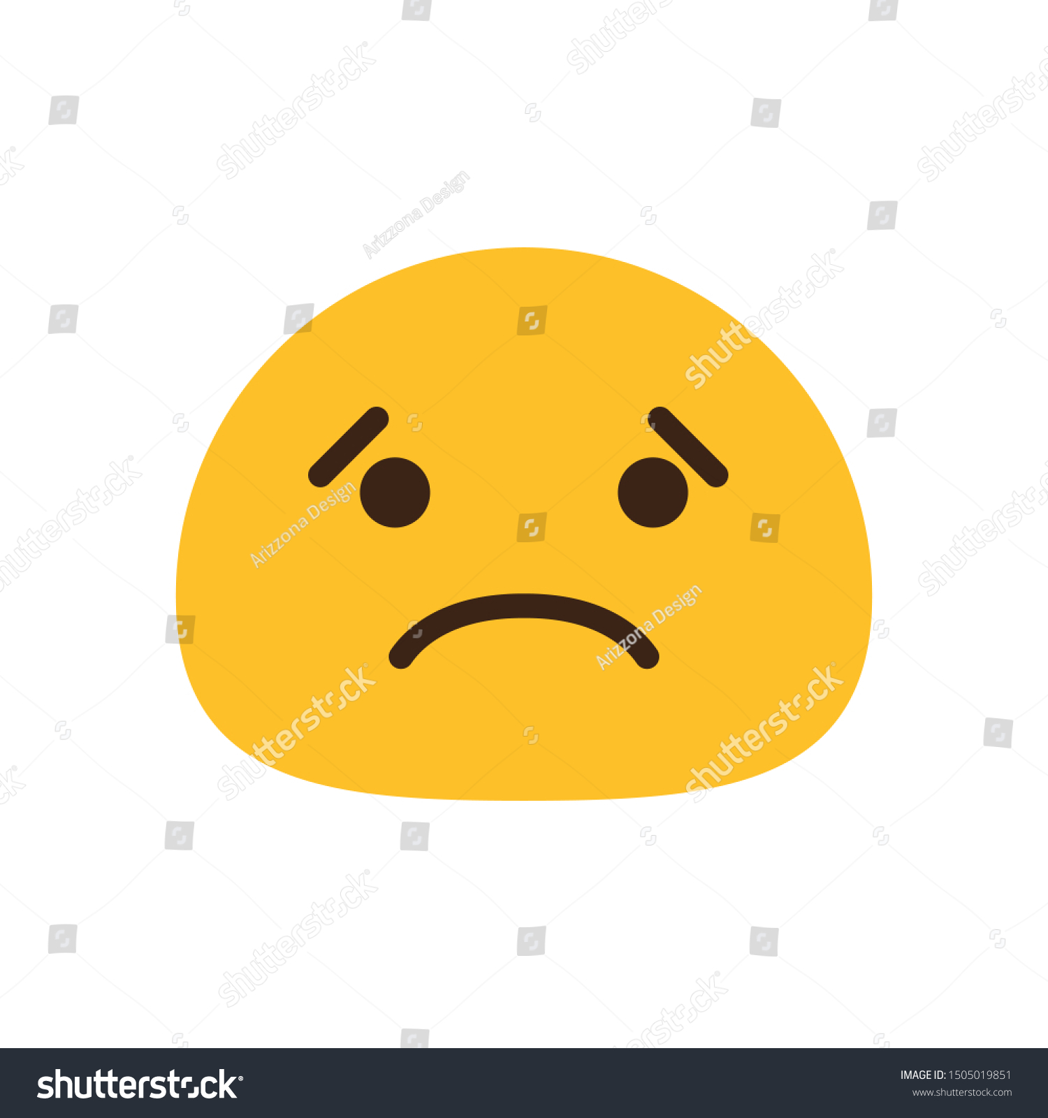 Vektor Stok Sad Emoticon Face Yellow Vector (Tanpa Royalti) 1505019851 ...