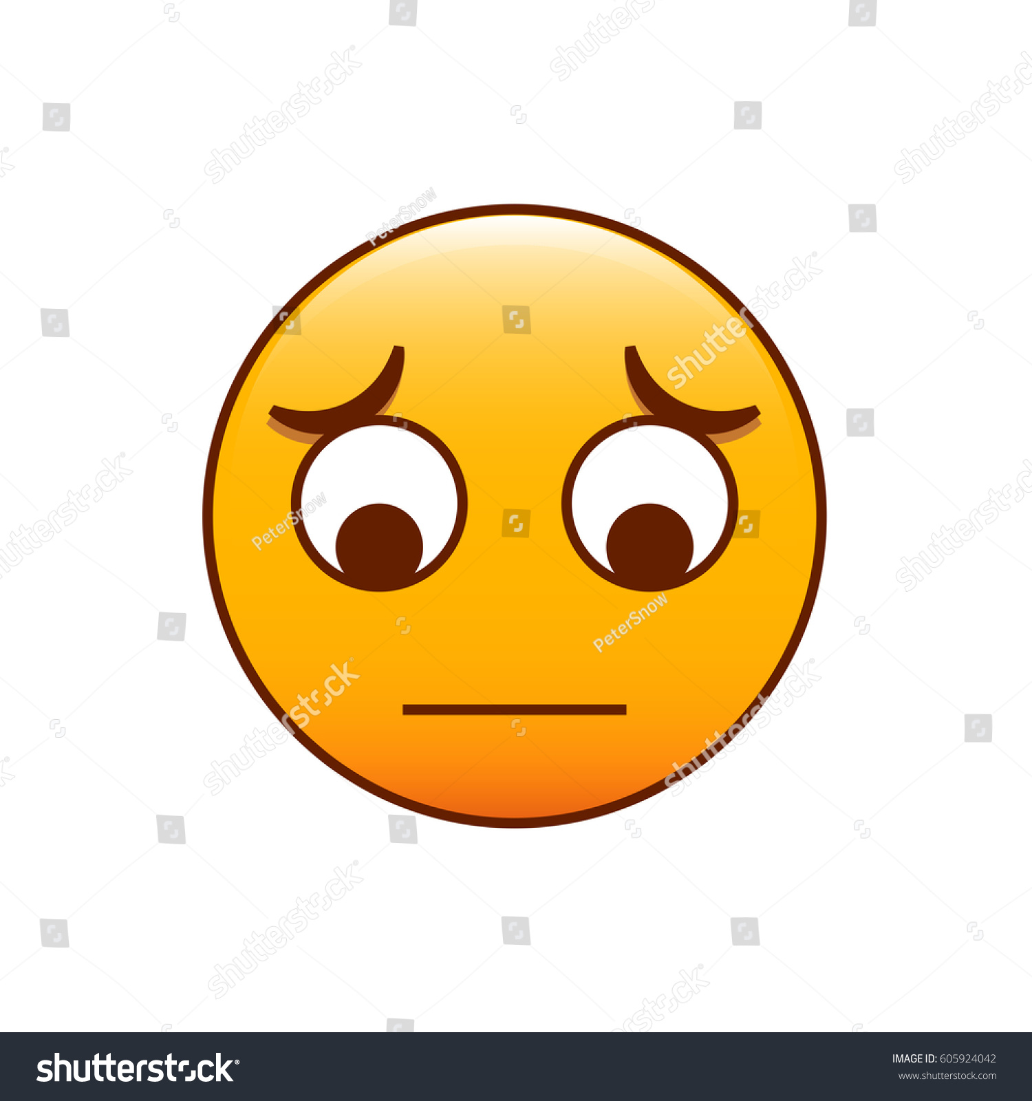 「Sad Emoticon Vector Smiley Illustration」のベクター画像素材（ロイヤリティフリー） 605924042 ...