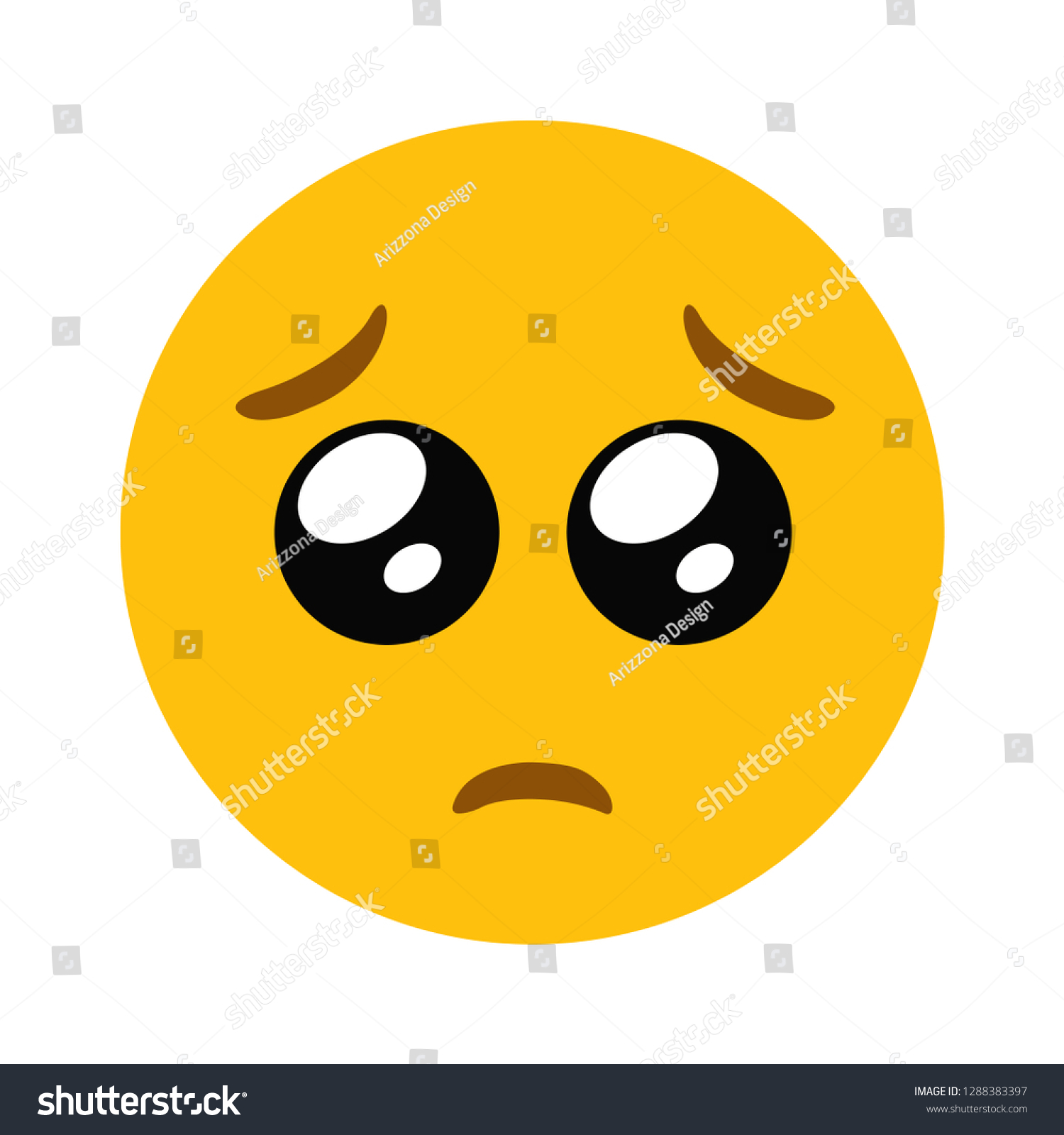 Sad Face Emoji Vector: เวกเตอร์สต็อก (ปลอดค่าลิขสิทธิ์) 1288383397