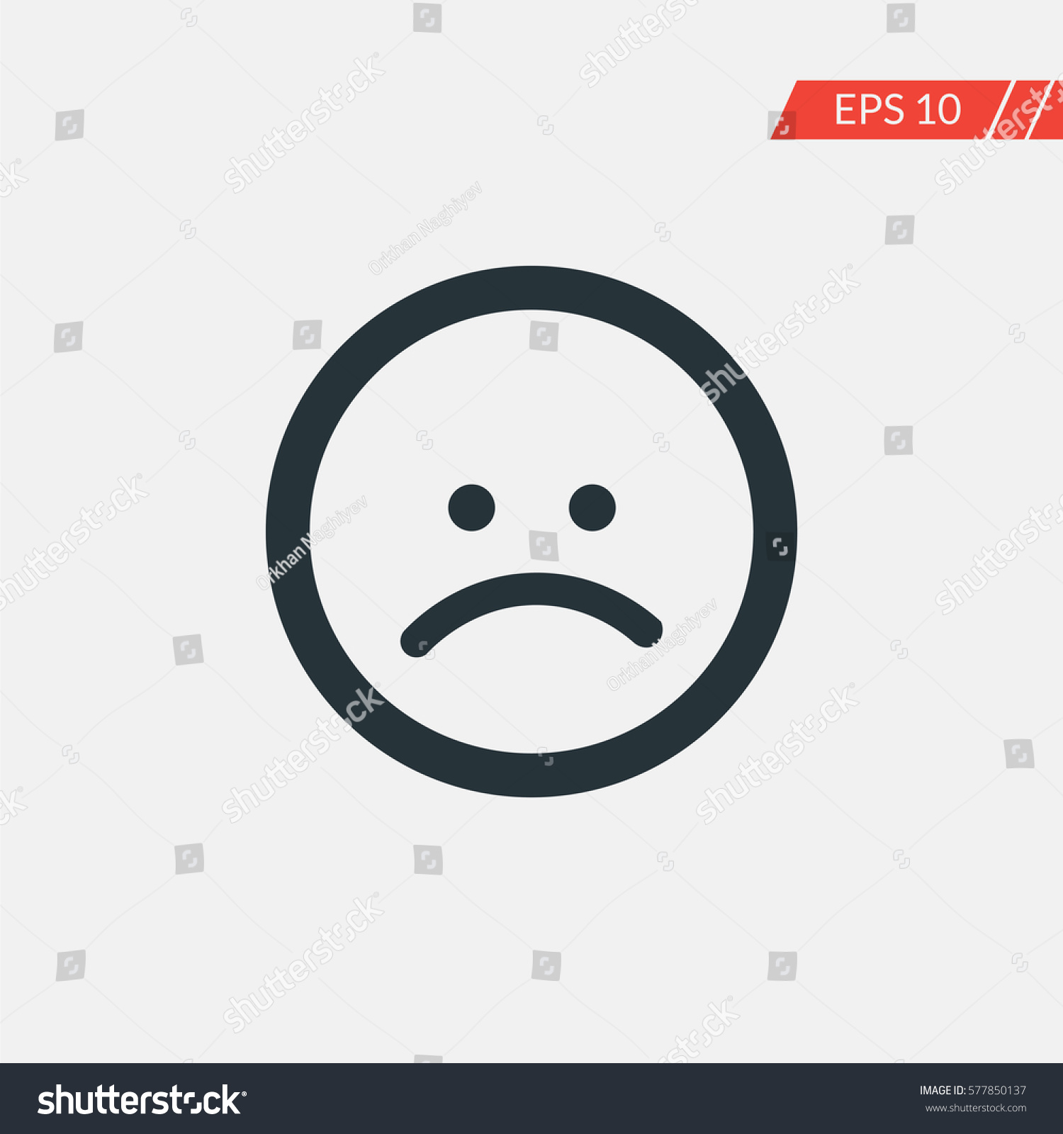 Sad Face Emoji Vector Icon 库存矢量图（免版税）577850137 | Shutterstock