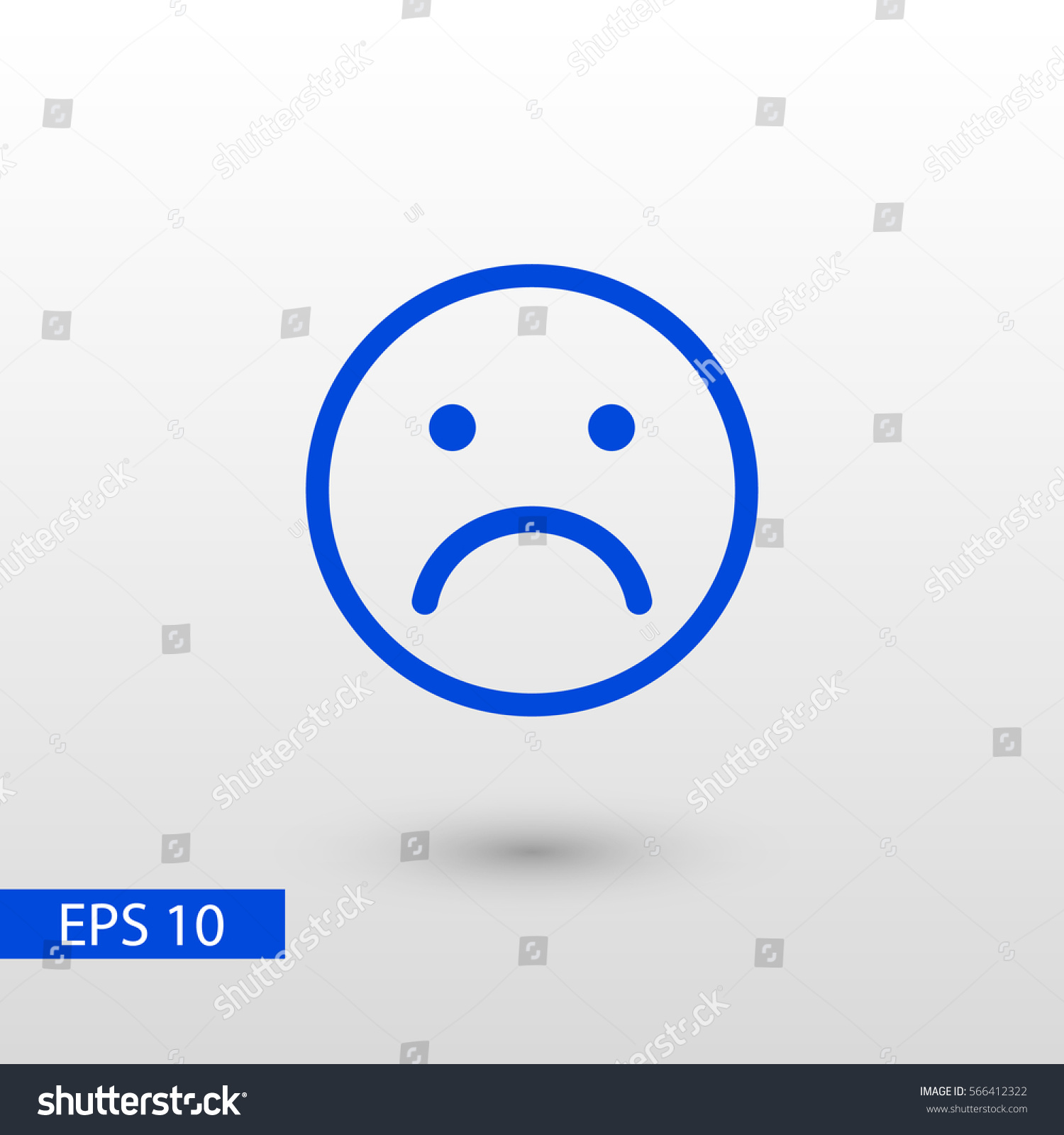 Sad Face Icon Stock Vector (Royalty Free) 566412322 | Shutterstock