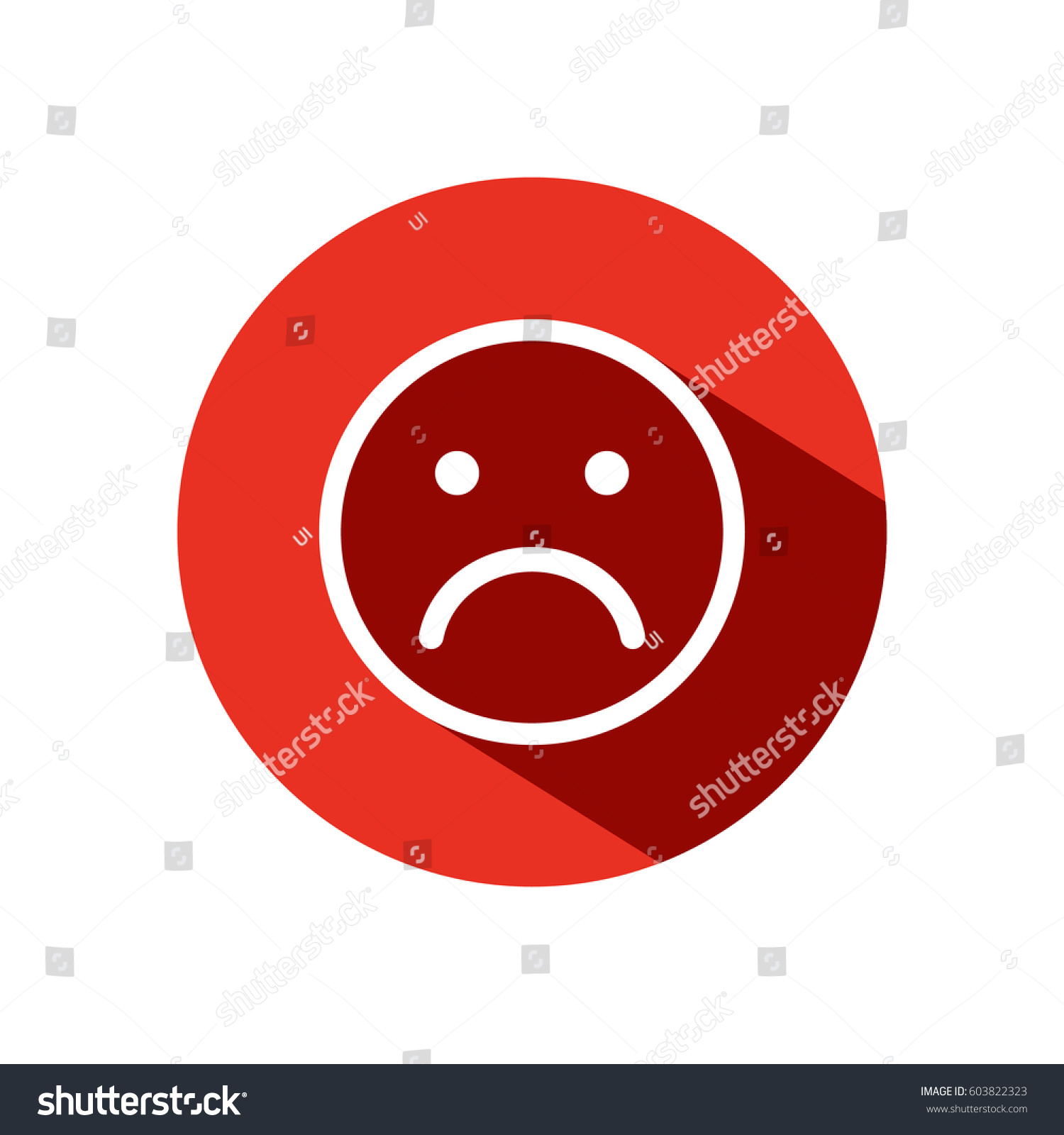 Sad Face Icon: vector de stock (libre de regalías) 603822323 | Shutterstock