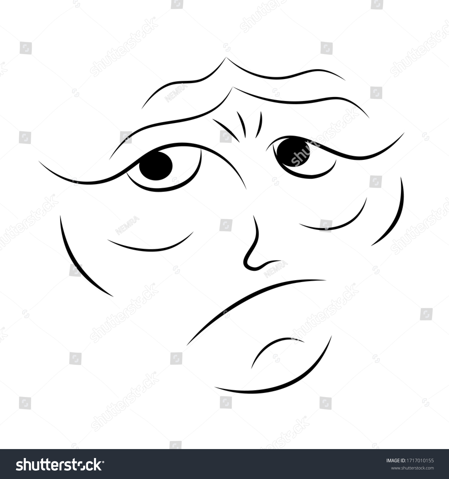 Sad Face Illustration Vector Face: เวกเตอร์สต็อก (ปลอดค่าลิขสิทธิ์ ...