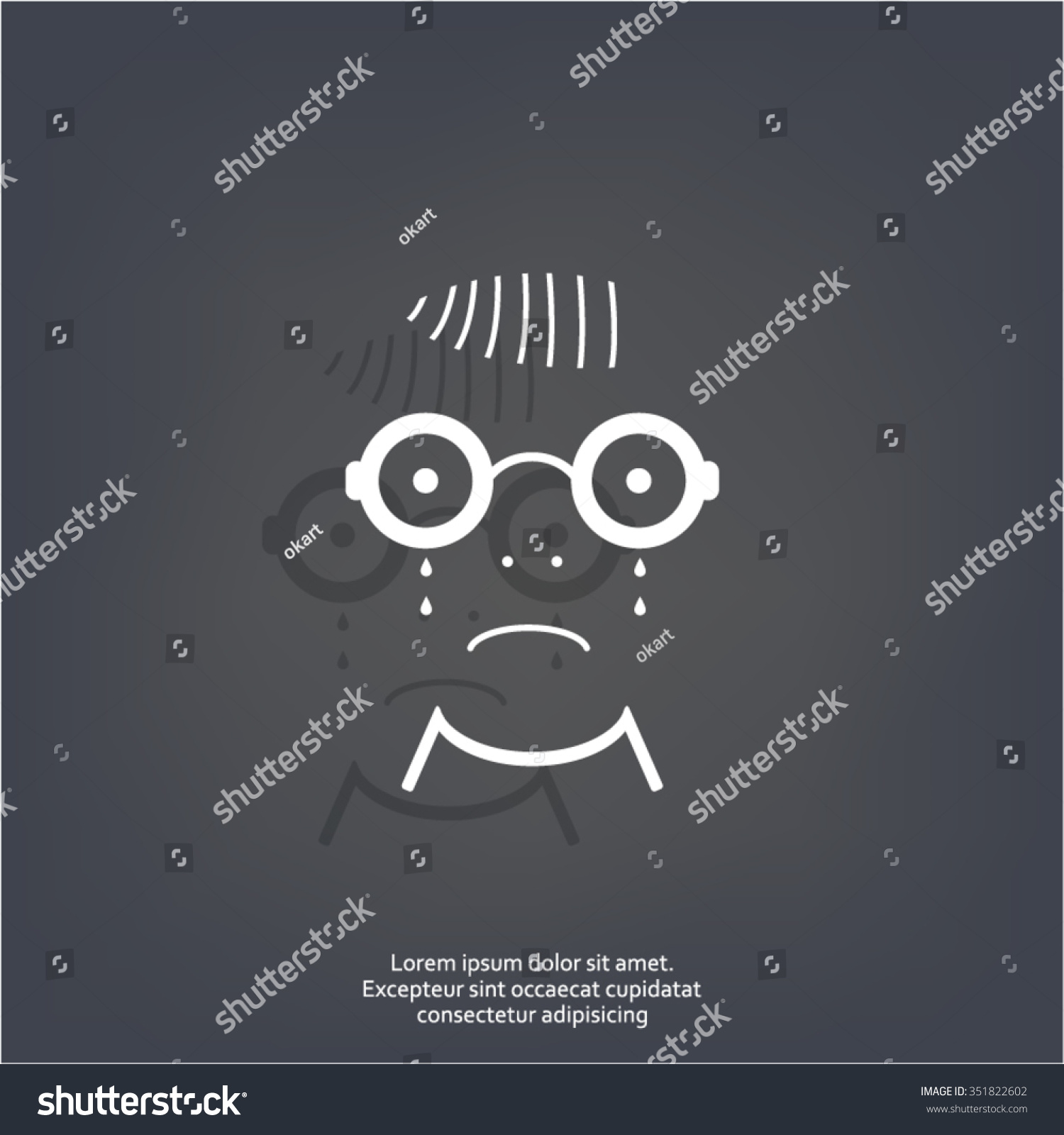 Sad Face Sign Icon Stock Vector (Royalty Free) 351822602 | Shutterstock