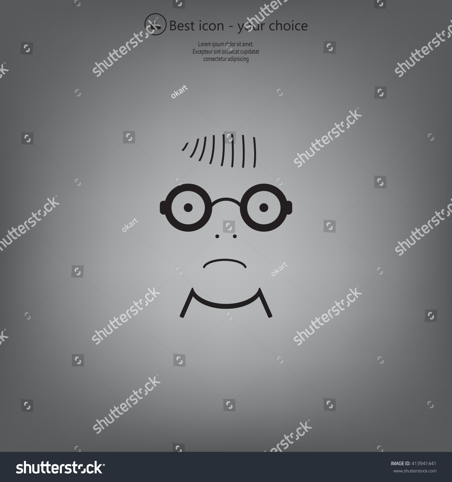 Sad Face Sign Icon Stock Vector (Royalty Free) 413941441 | Shutterstock