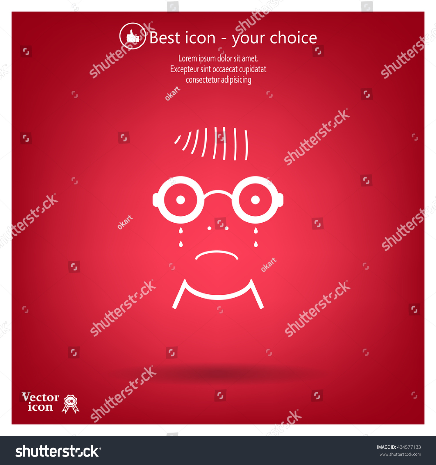 Sad Face Sign Icon Stock Vector (Royalty Free) 434577133 | Shutterstock