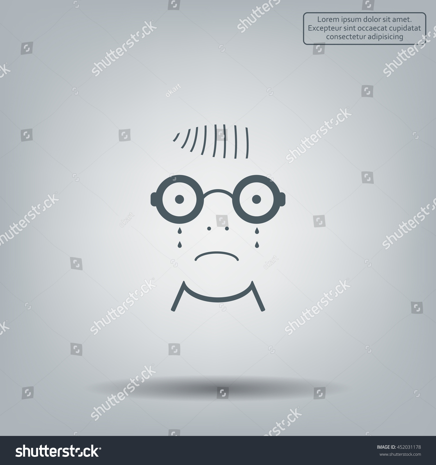 Sad Face Sign Icon Stock Vector (Royalty Free) 452031178