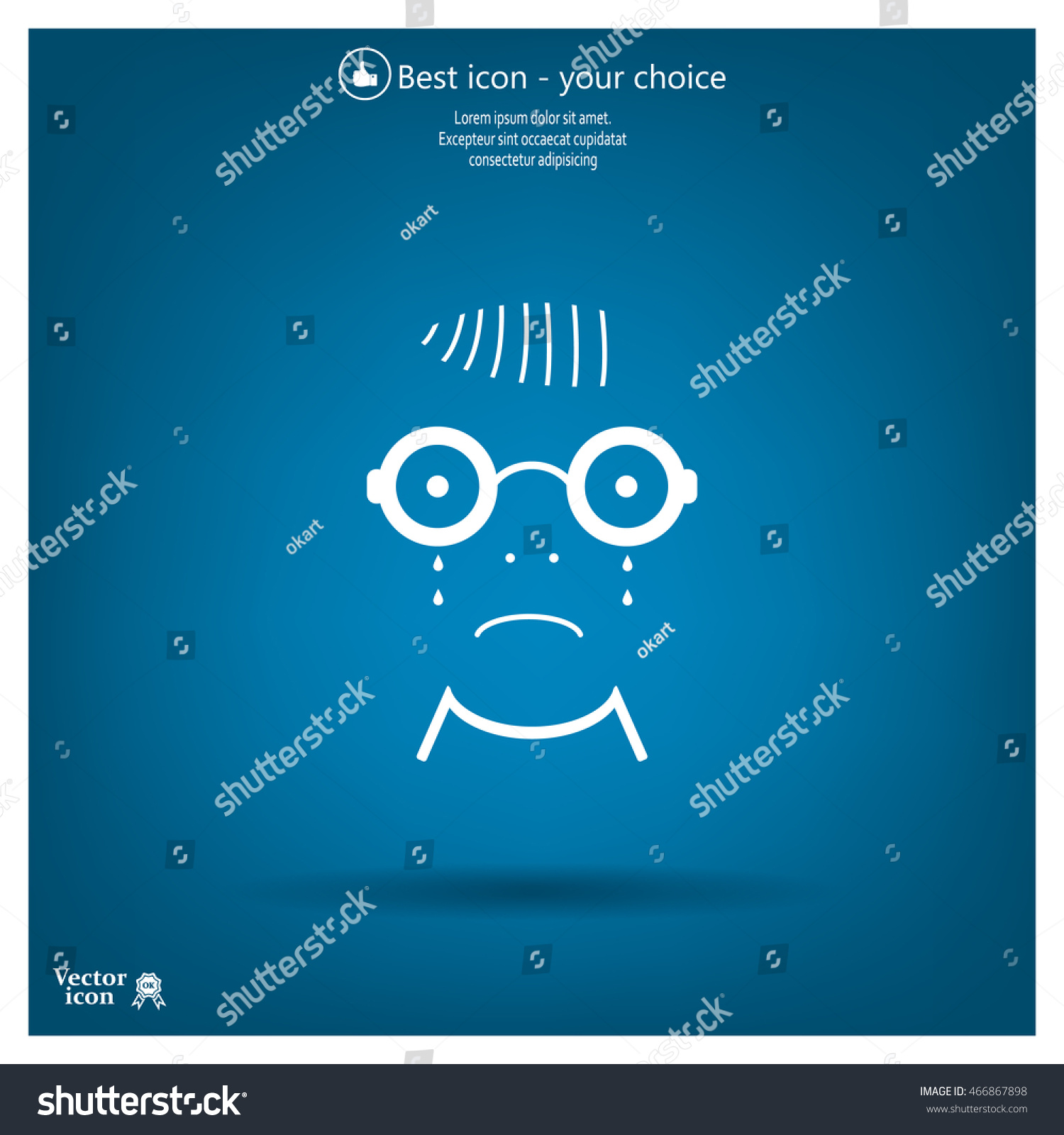 Sad Face Sign Icon Stock Vector (Royalty Free) 466867898 | Shutterstock