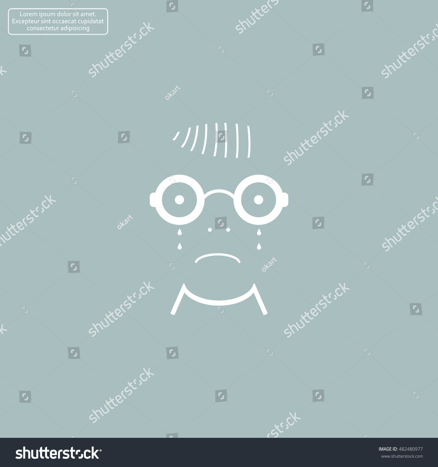 Sad Face Sign Icon Stock Vector (Royalty Free) 482480977
