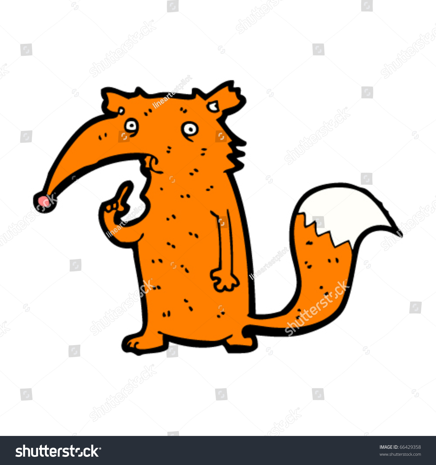 Sad Fox Cartoon Stock Vector Illustration 66429358 : Shutterstock