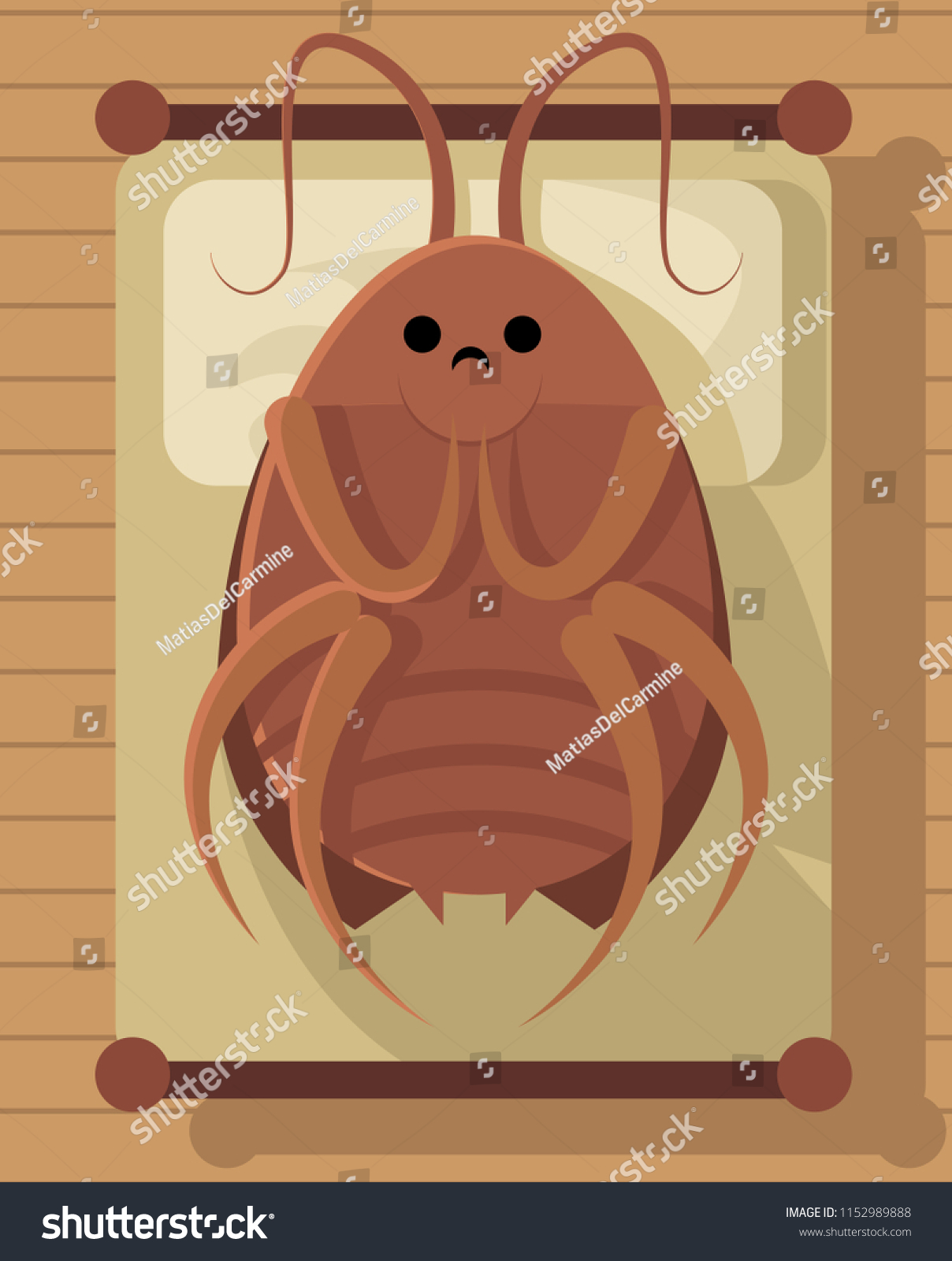 Sad Metamorphosis Cockroach Stock Vector (Royalty Free) 1152989888