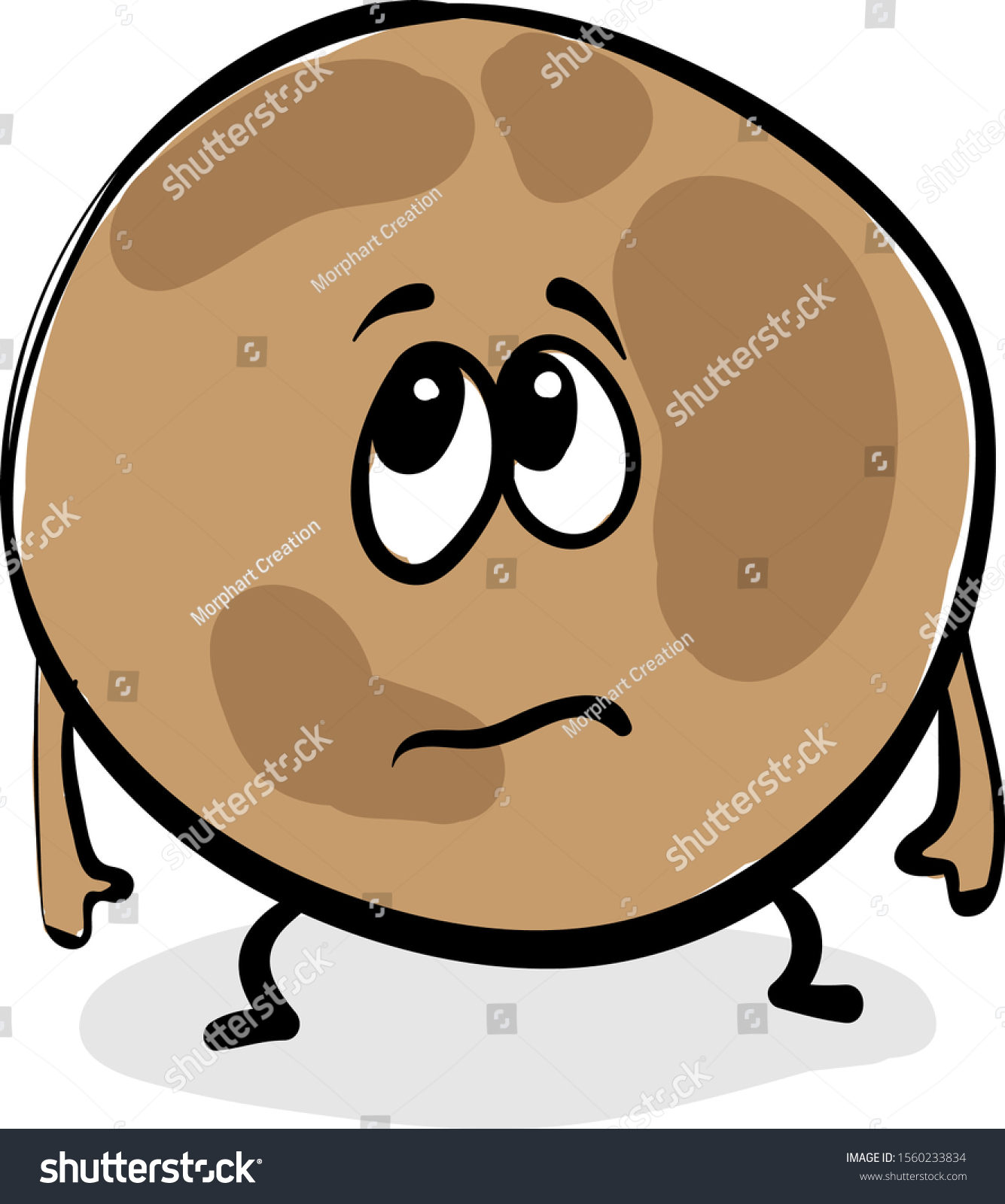 Sad Pluto Planet Illustration Vector On Stock Vector (Royalty Free ...