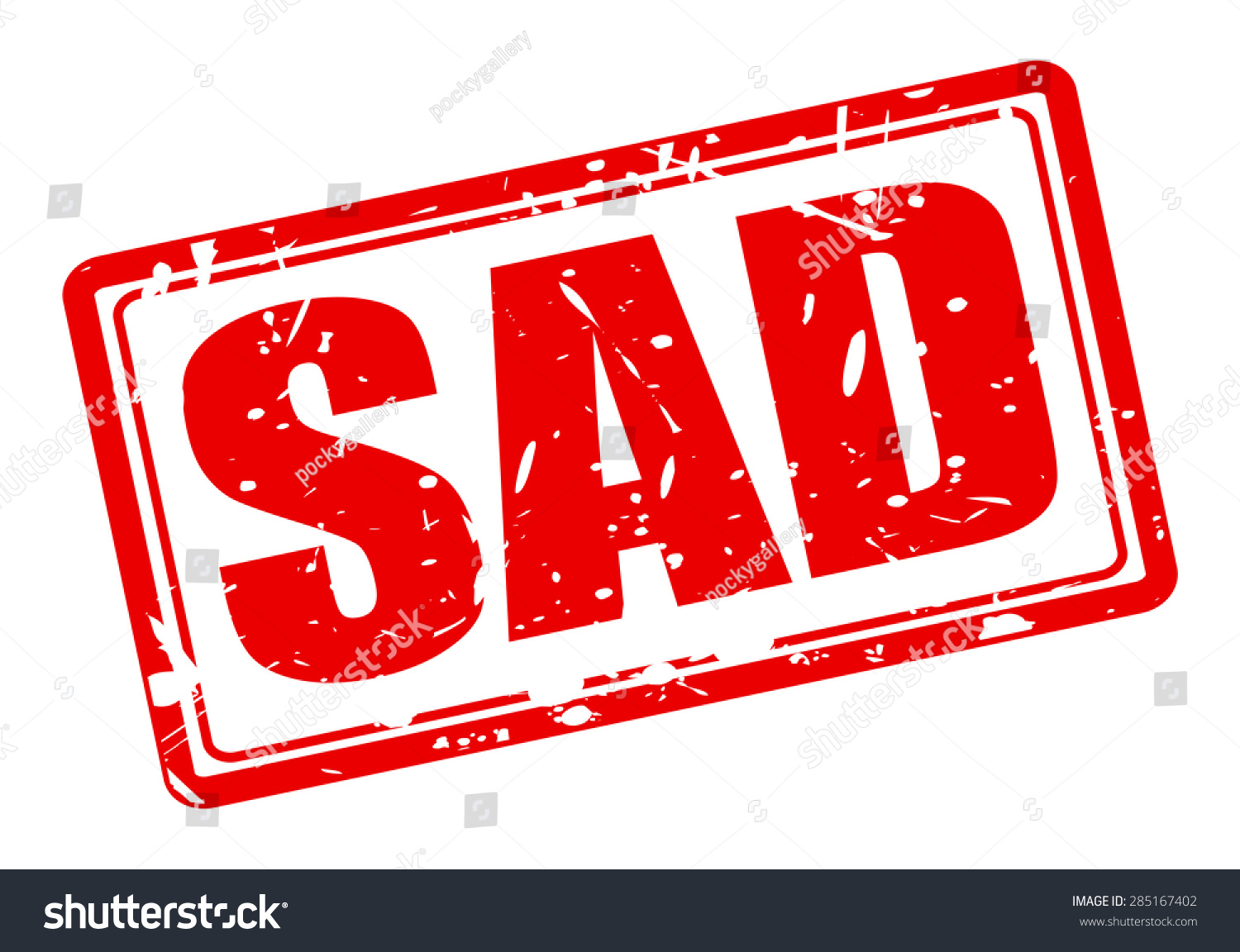 Sad Red Stamp Text On White Stock Vector (Royalty Free) 285167402 ...