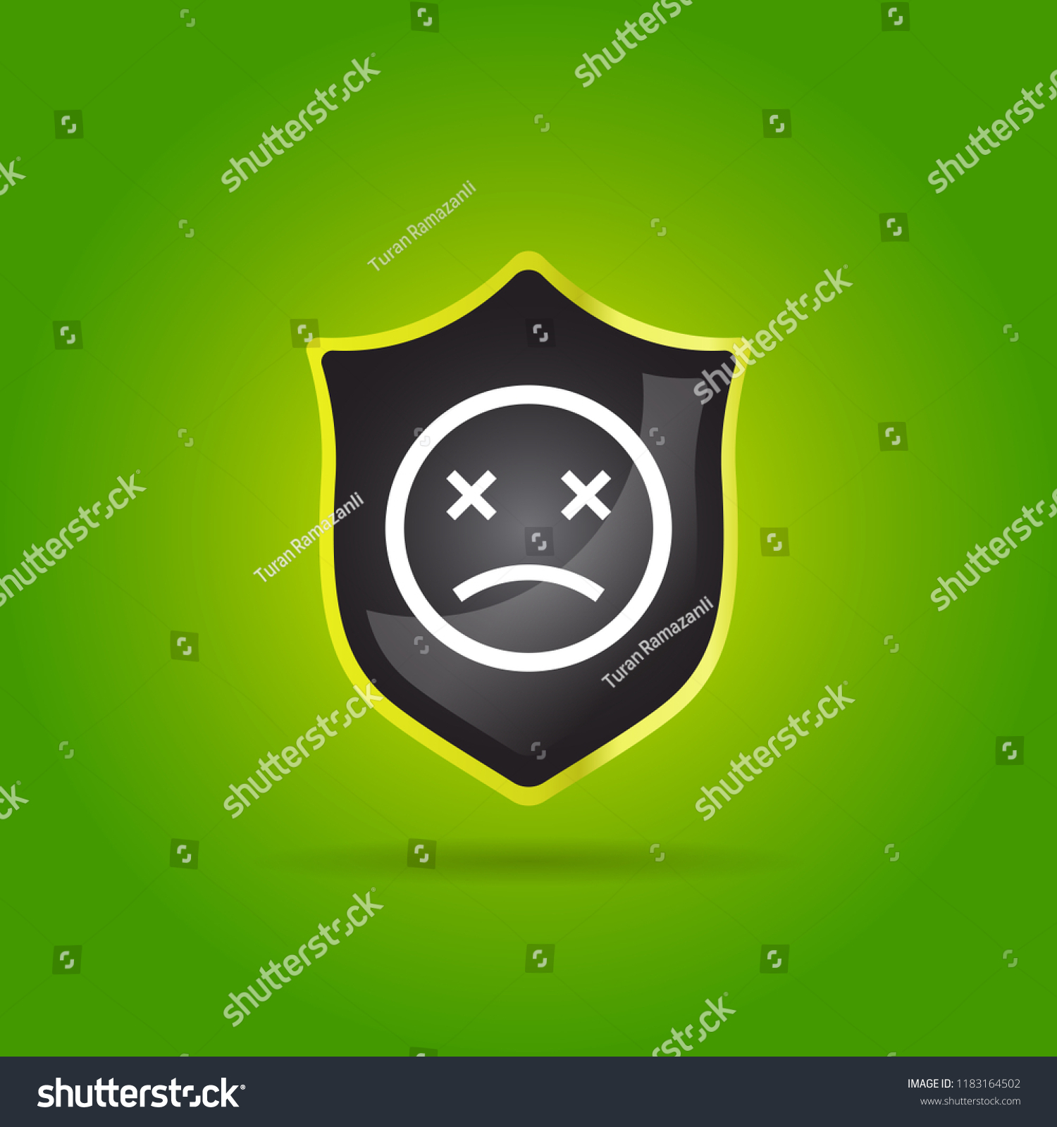 Sad Smile Icon Stock Vector (Royalty Free) 1183164502