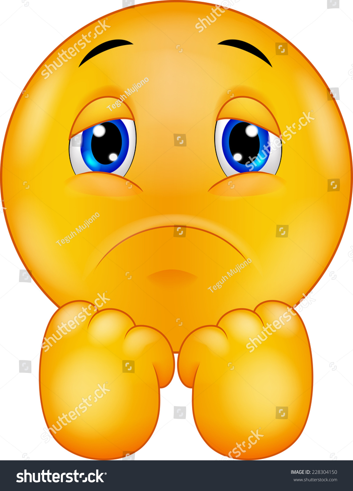Sad Smiley Emoticon 库存矢量图（免版税）228304150 | Shutterstock
