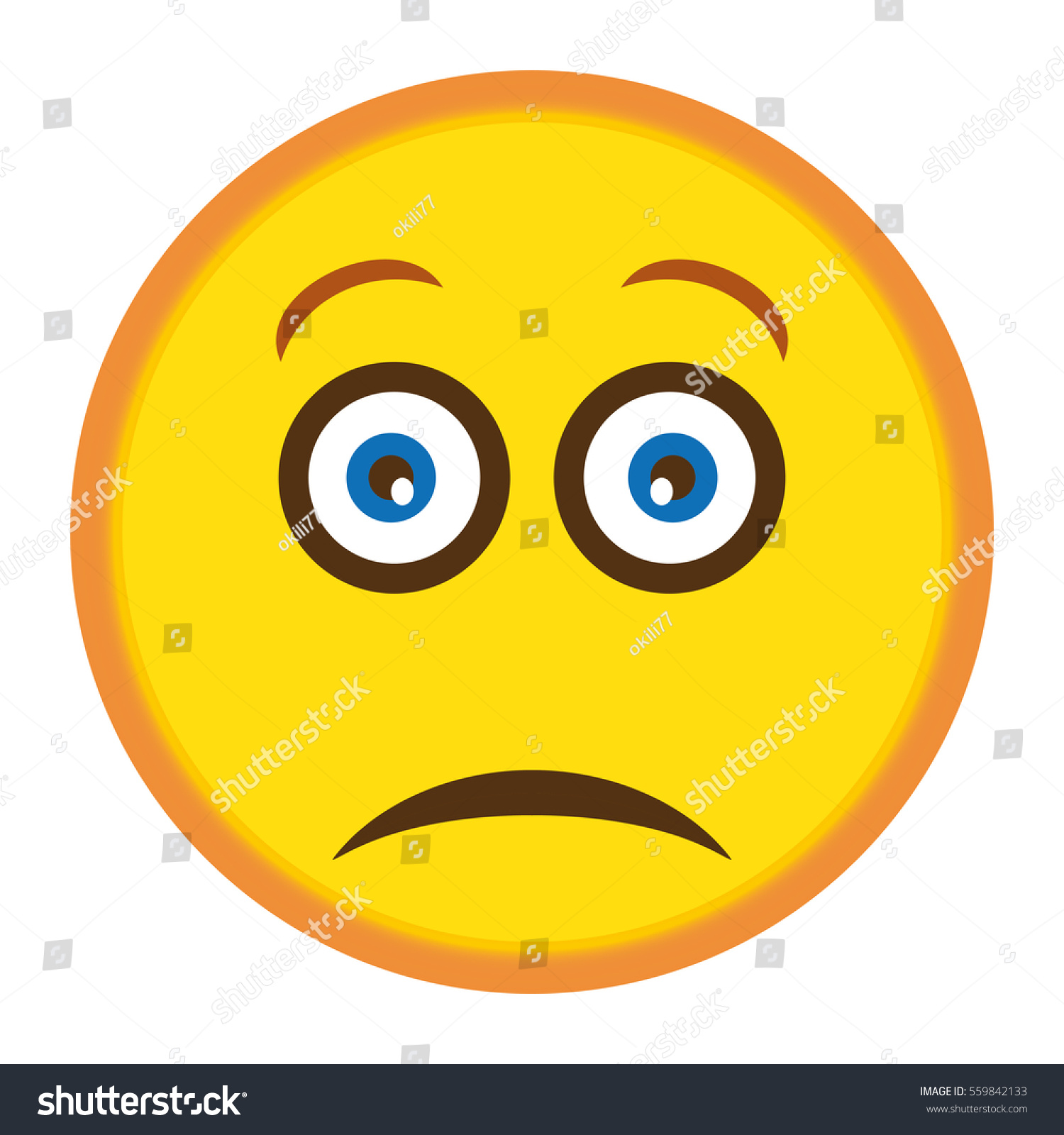 Sad Smiley Illustration Vector Stock Vector 559842133 - Shutterstock