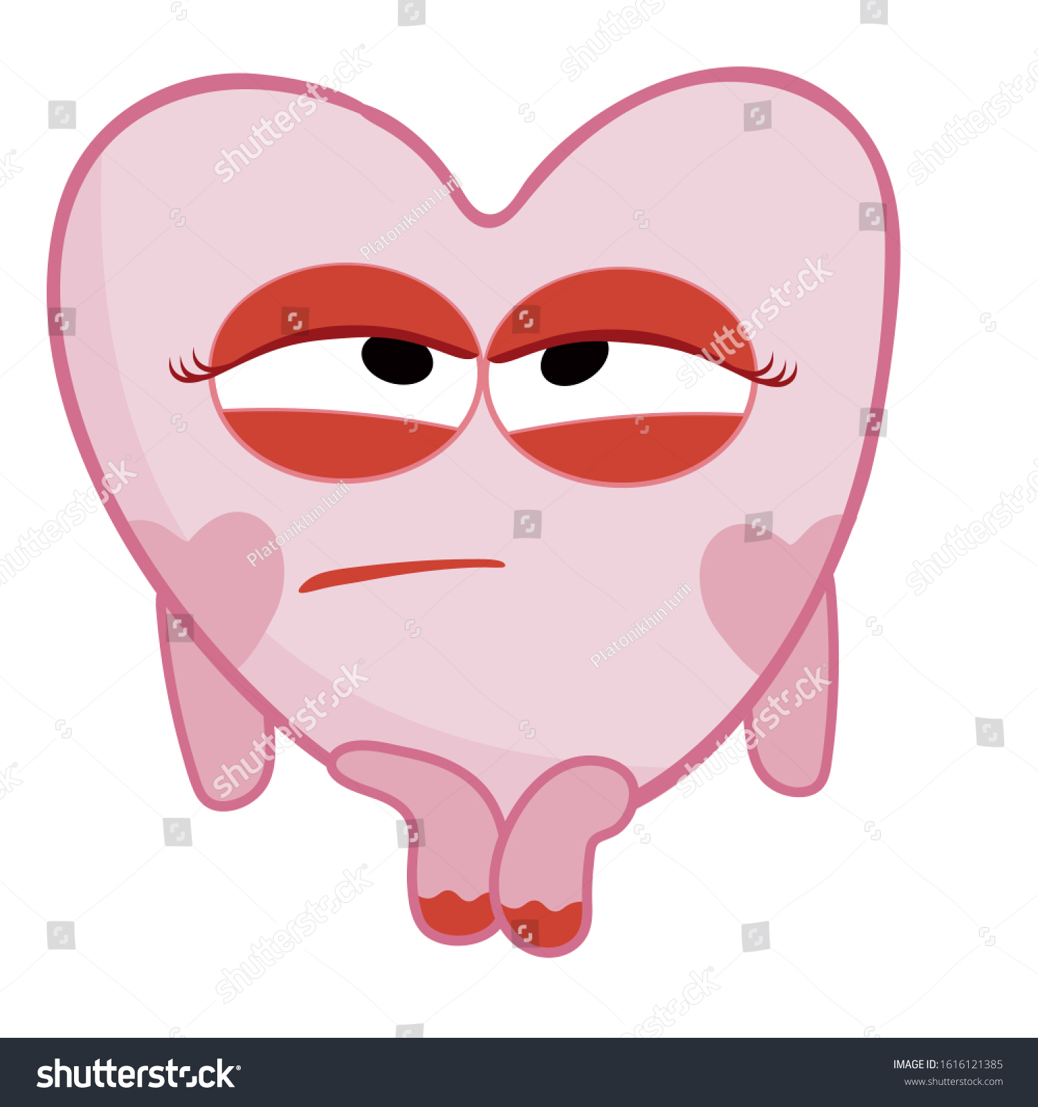 Sad Tired Heart Set Vector Graphics 库存矢量图（免版税）1616121385 | Shutterstock