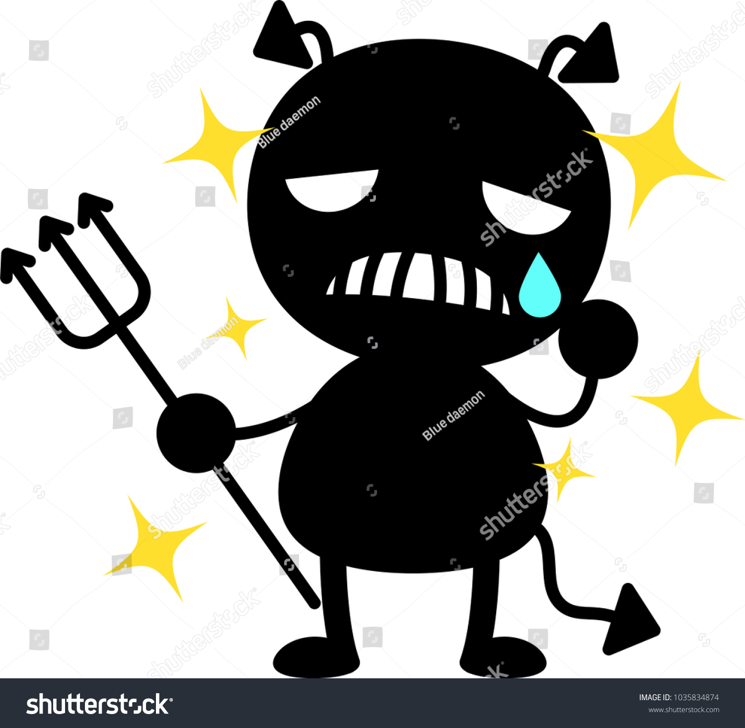 Sad Tooth Decay Bacteria Stock Vector (Royalty Free) 1035834874