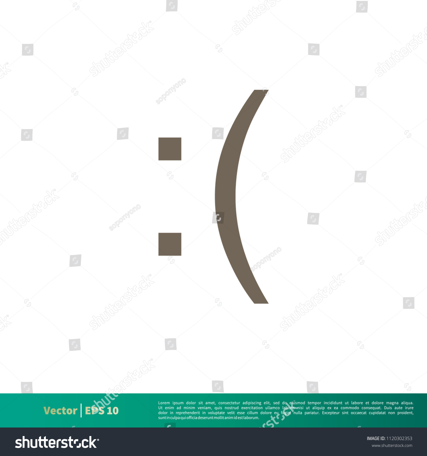 Sad Type Icon Vector Logo Template Stock Vector (Royalty Free ...