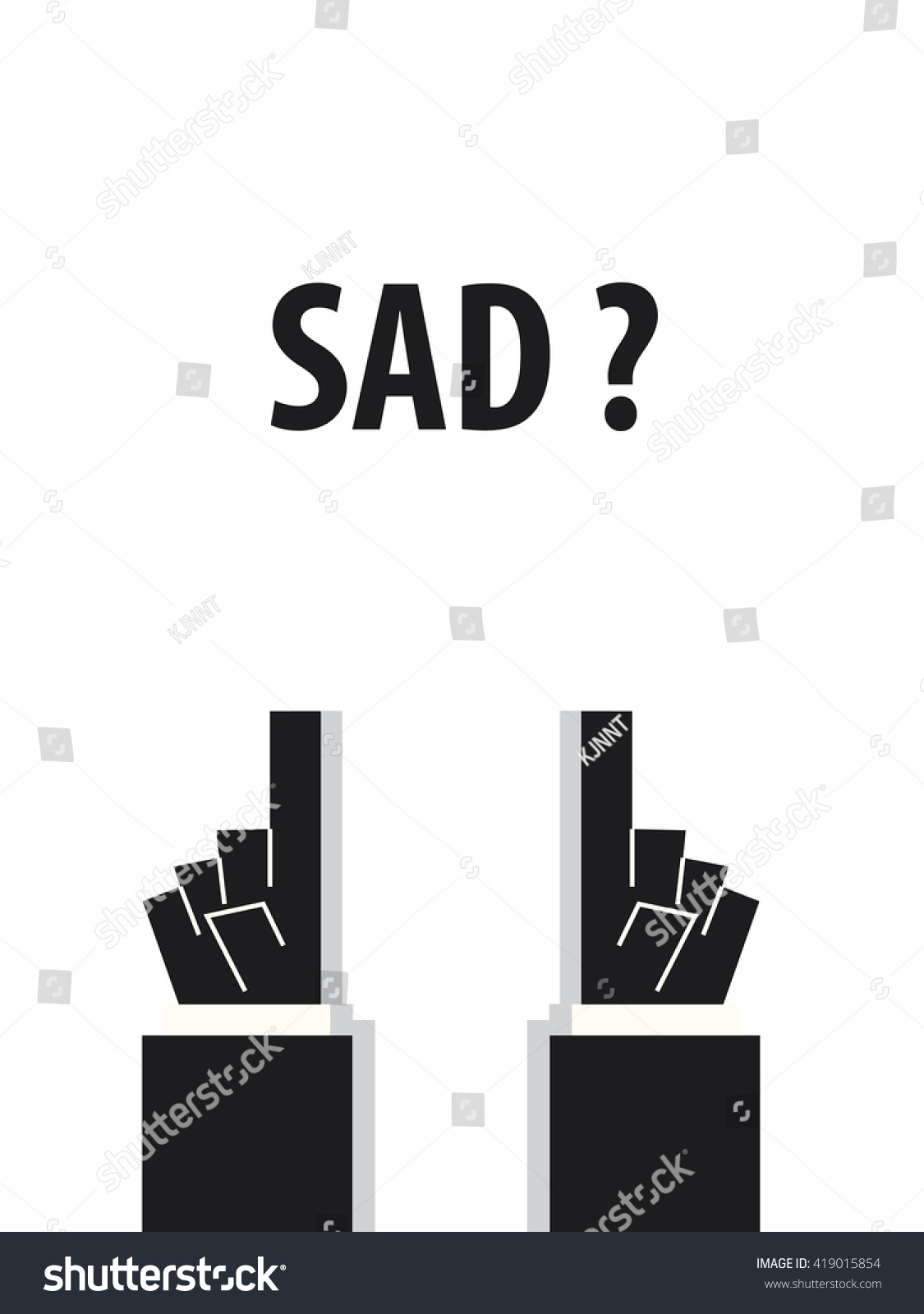 Sad Typography Vector Illustration : image vectorielle de stock (libre ...