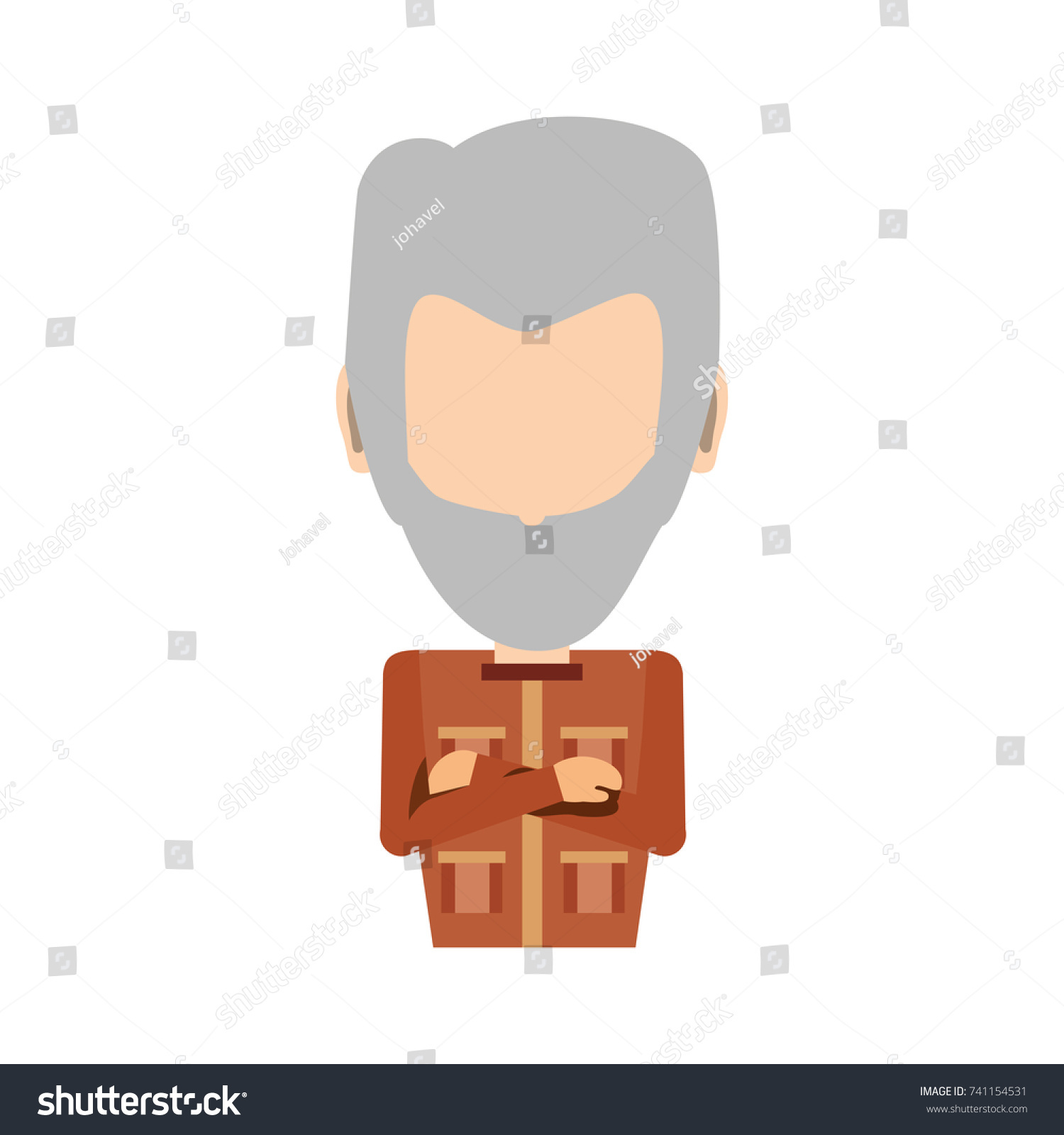 Safari Man Vector Illustration Stock Vector (Royalty Free) 741154531 ...