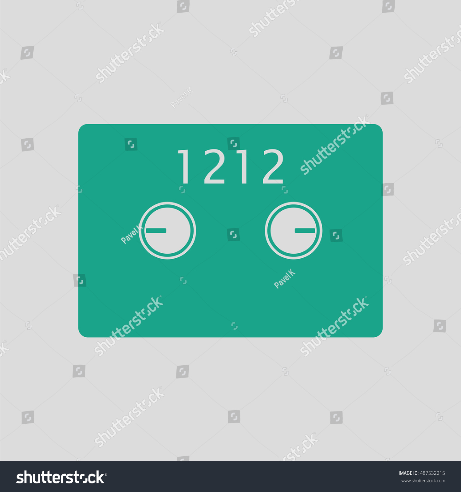 Safe Cell Icon Gray Background Green Stock Vector (Royalty Free ...