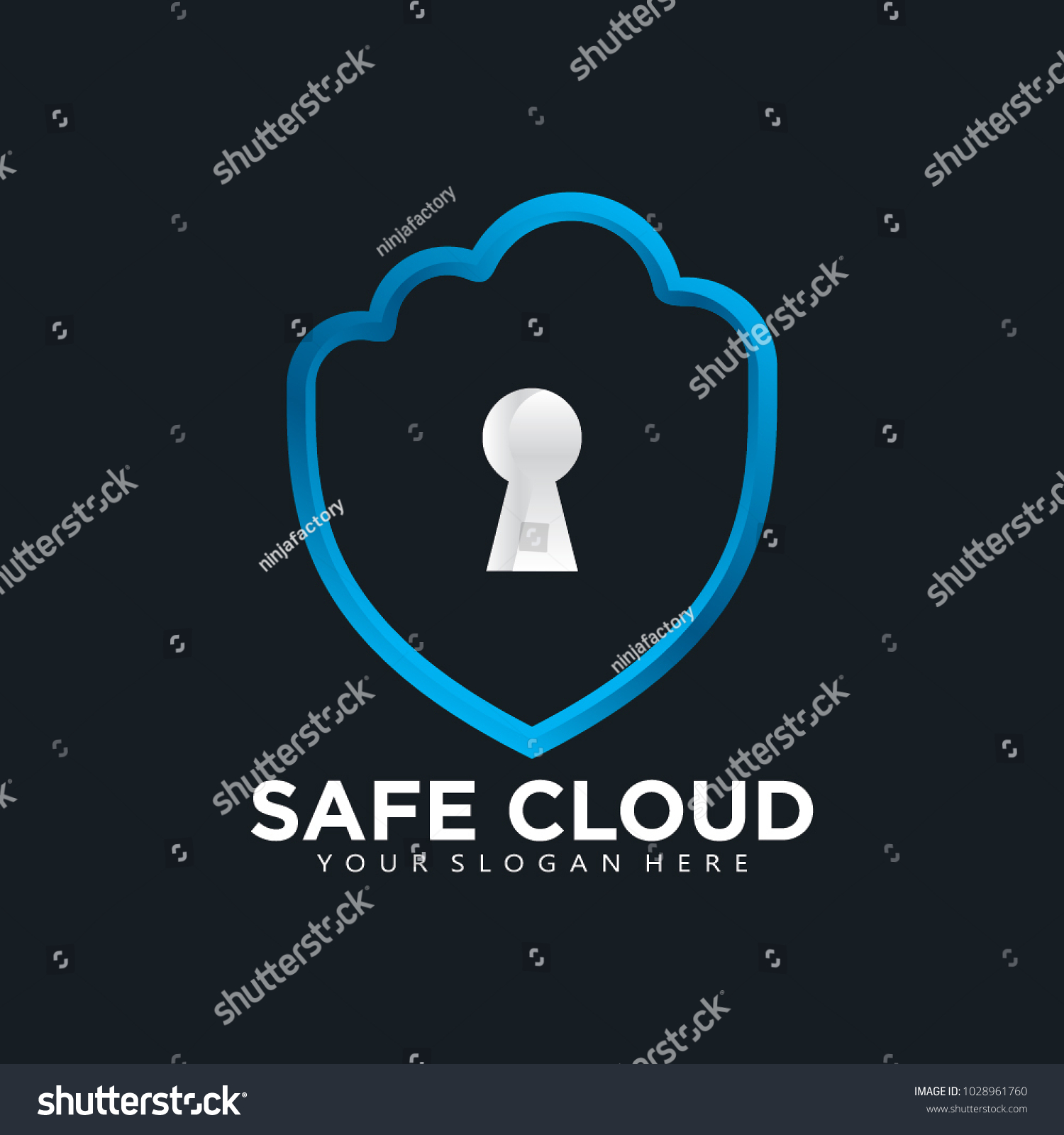 Safe Cloud Database Logo Icon Stock Vector (Royalty Free) 1028961760
