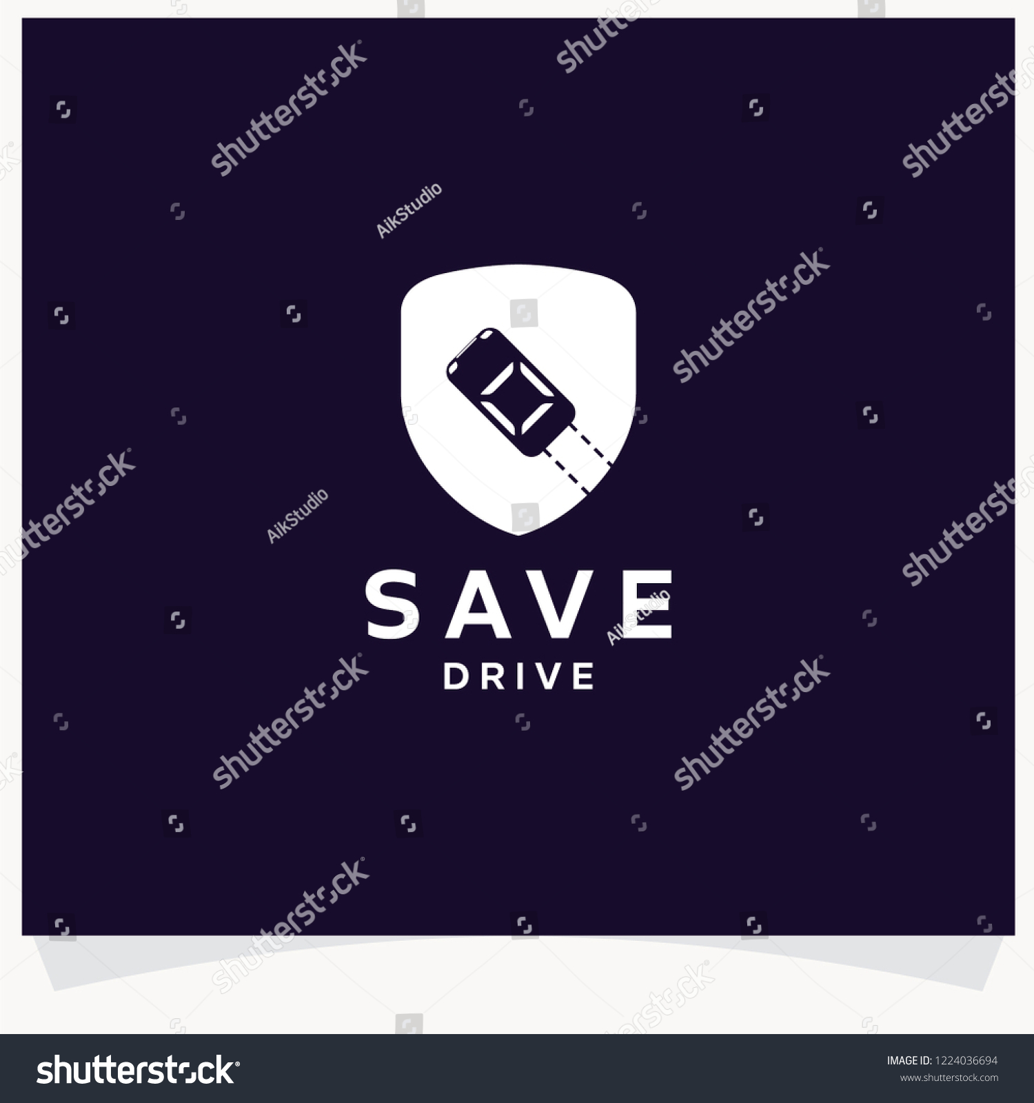 Safe Driver Logo Auto Shield Logo Stock Vector (Royalty Free) 1224036694