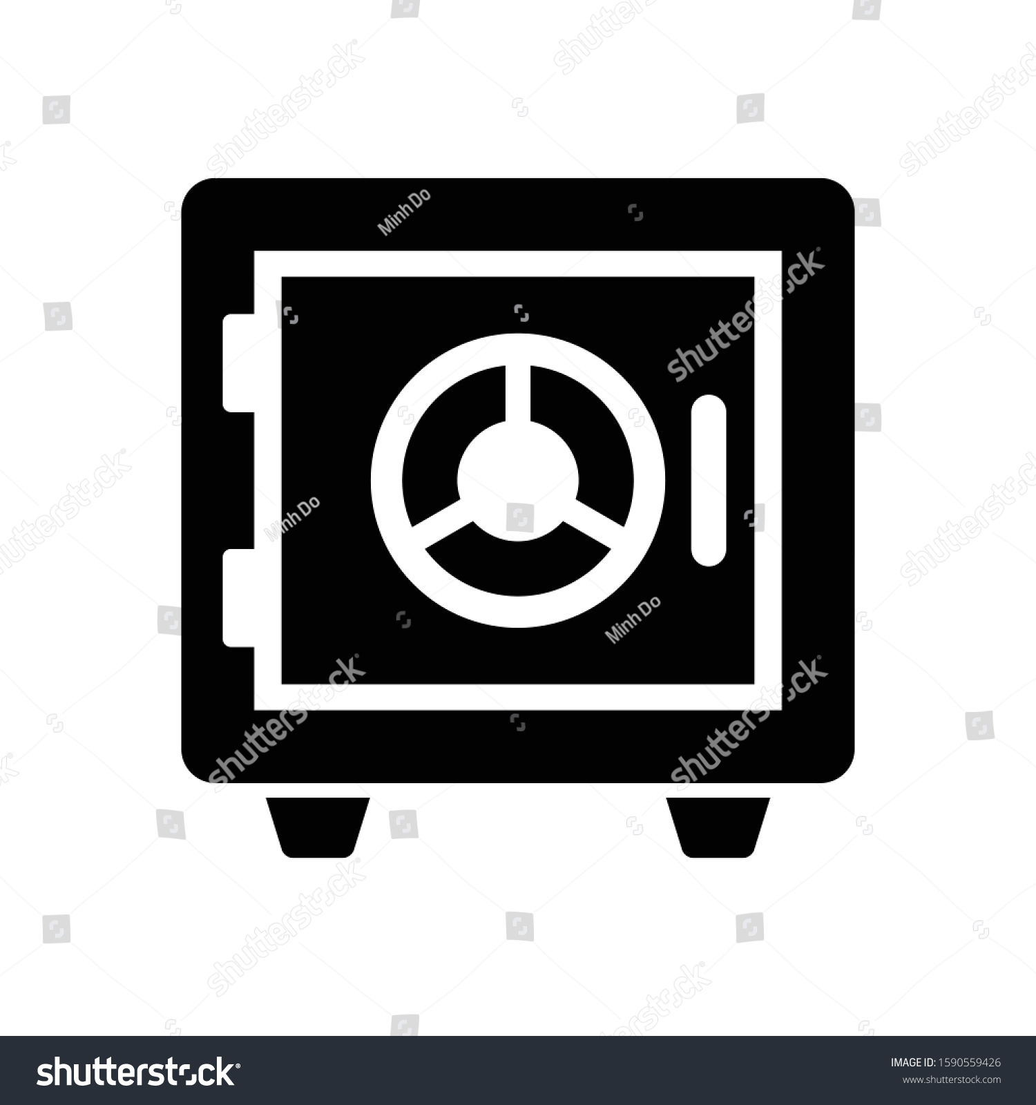 Safe Icon Editable Vector Illustration Symbol Stock Vector (Royalty ...