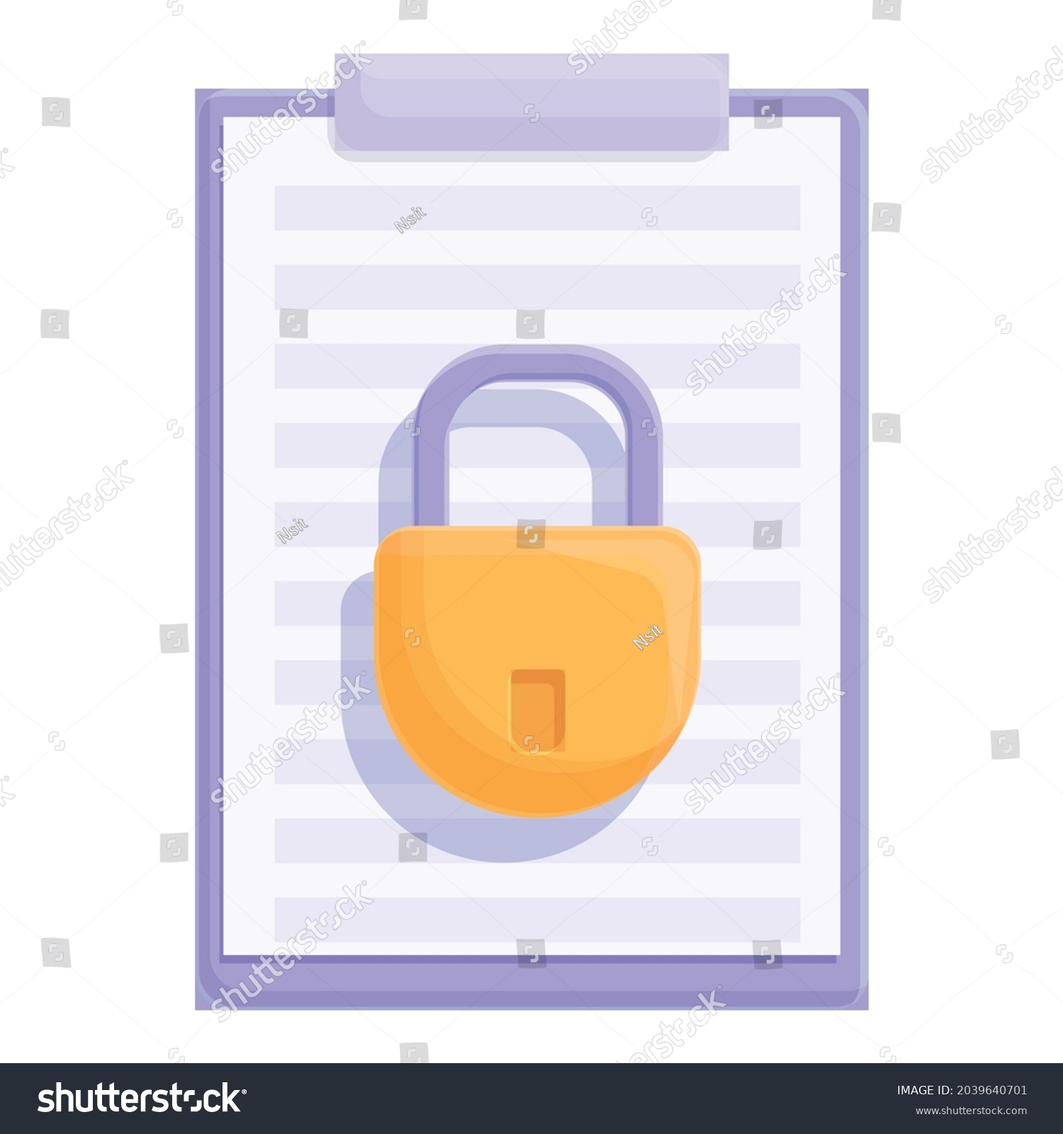 Safe Information Icon Cartoon Vector Privacy Stock Vector (Royalty Free ...