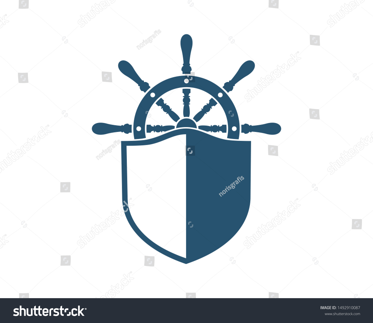Safe Sailing Logo Design Concept Stock Vector (Royalty Free) 1492910087 ...