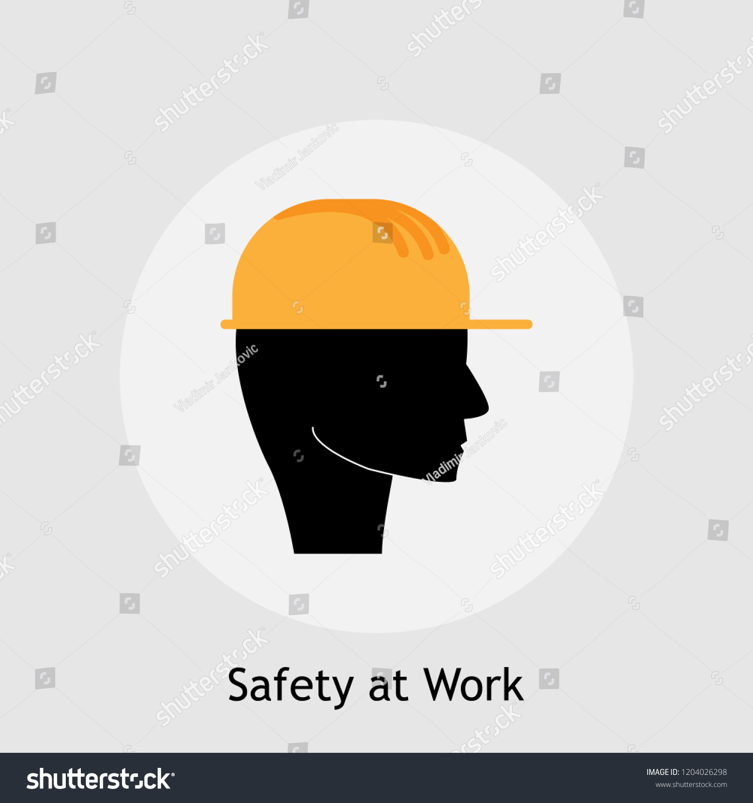 Safety Work Vector Icon Stock Vector (Royalty Free) 1204026298 ...