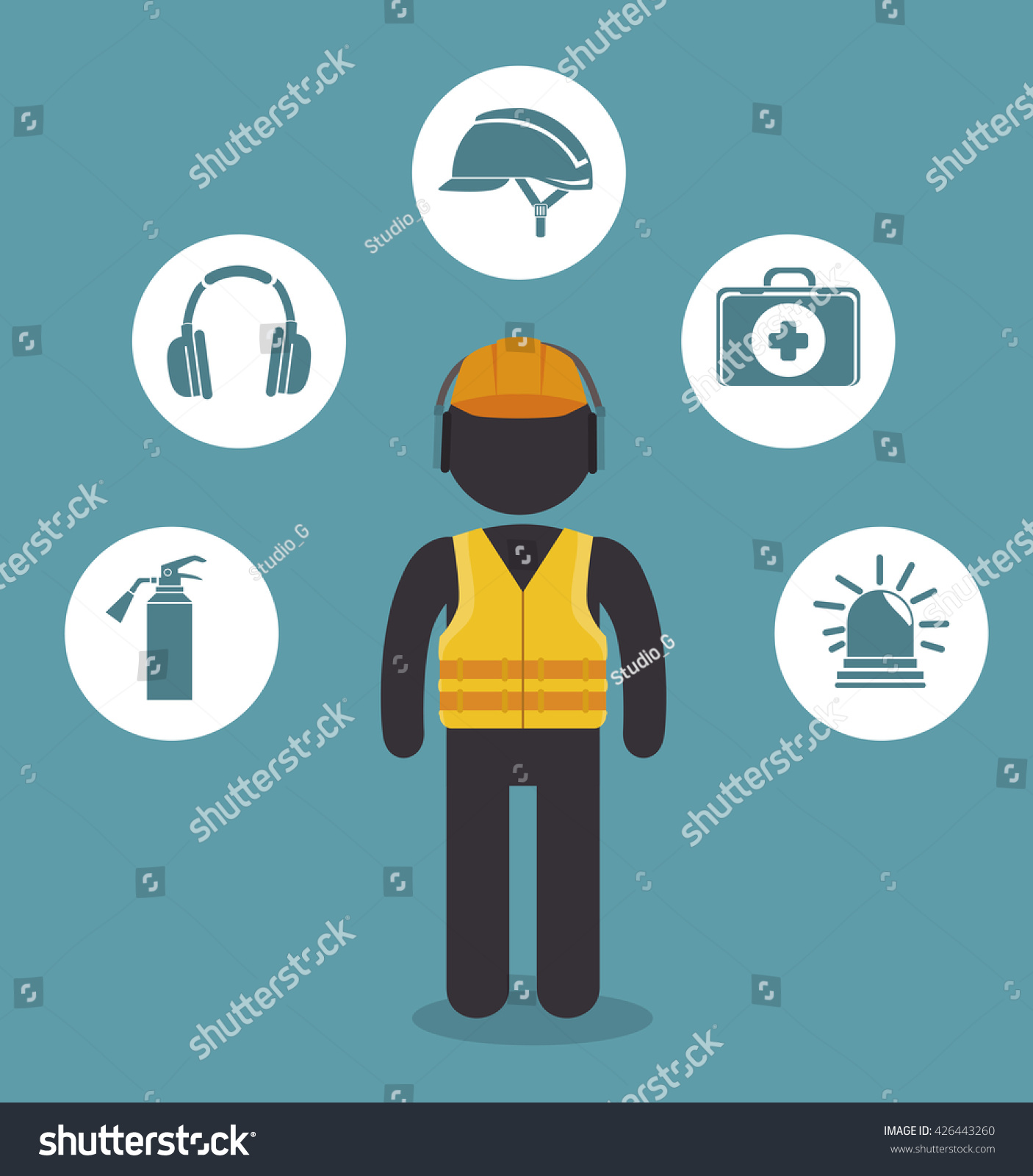 Safety Equipment Design Stock Vector (Royalty Free) 426443260 ...