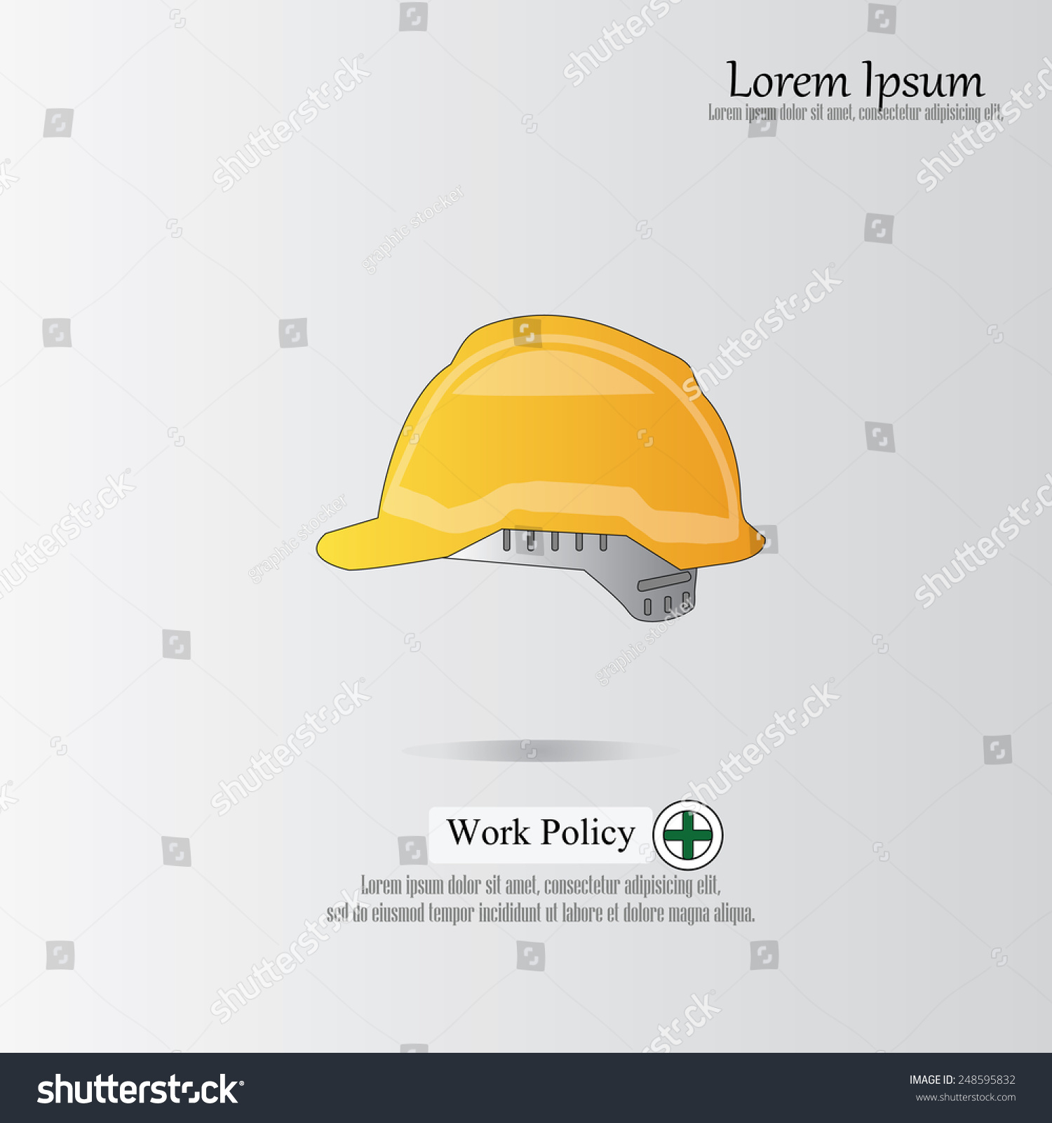 Safety First Conceptsafety Firstsafety Hatvector Illustrator Stock ...