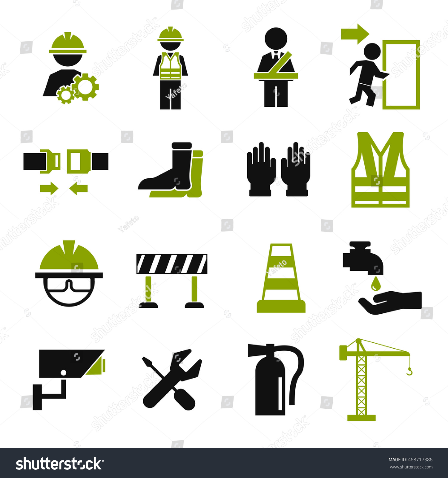Safety First Icon Set Stock Vector (Royalty Free) 468717386 | Shutterstock
