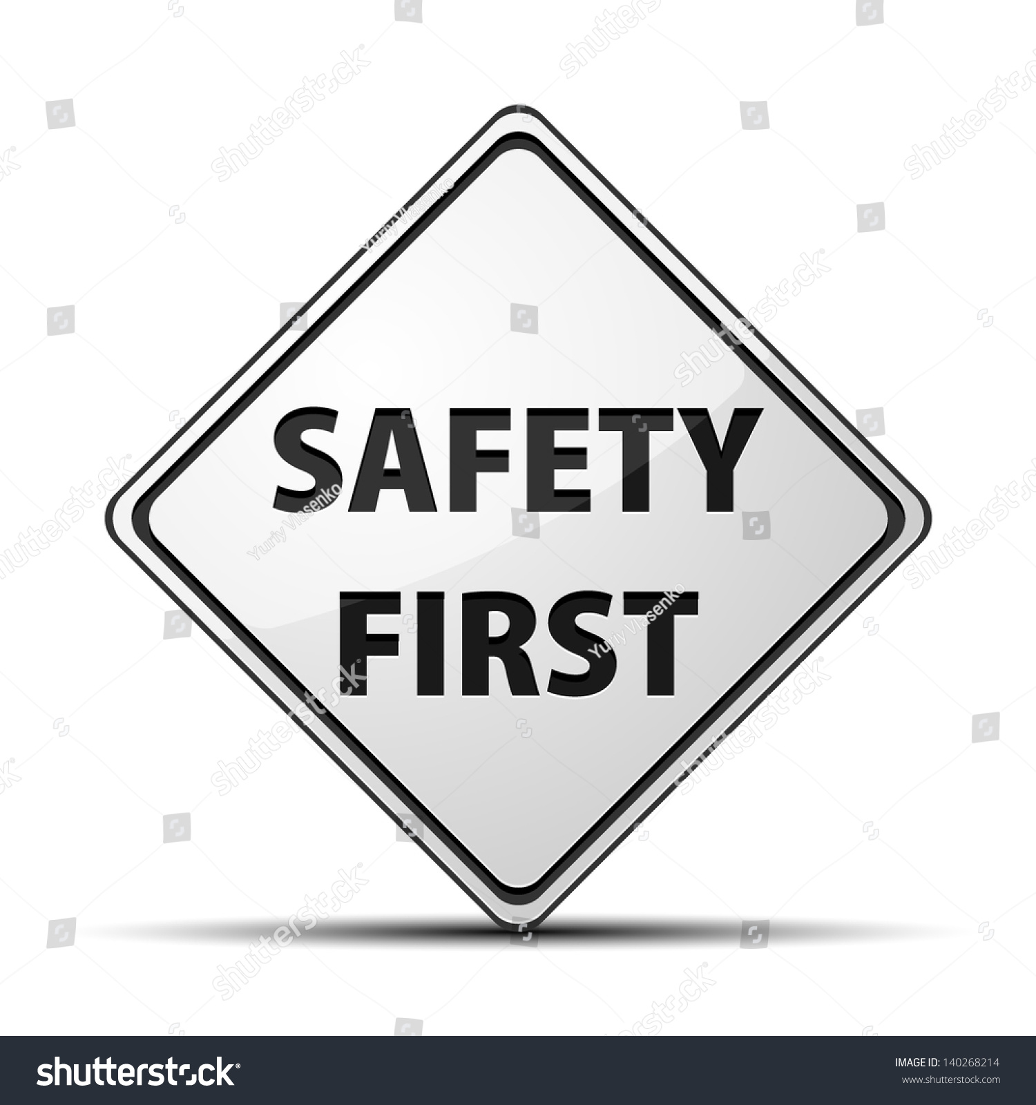 Safety First Sign: vector de stock (libre de regalías) 140268214 ...