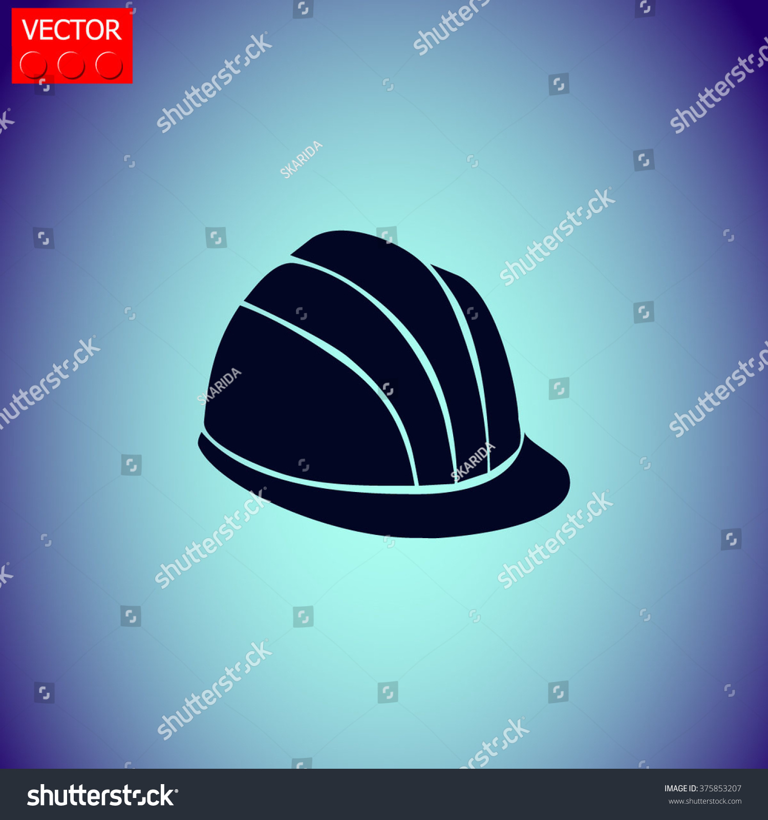 Safety Hard Hat Vector Icon Stock Vector (Royalty Free) 375853207 ...