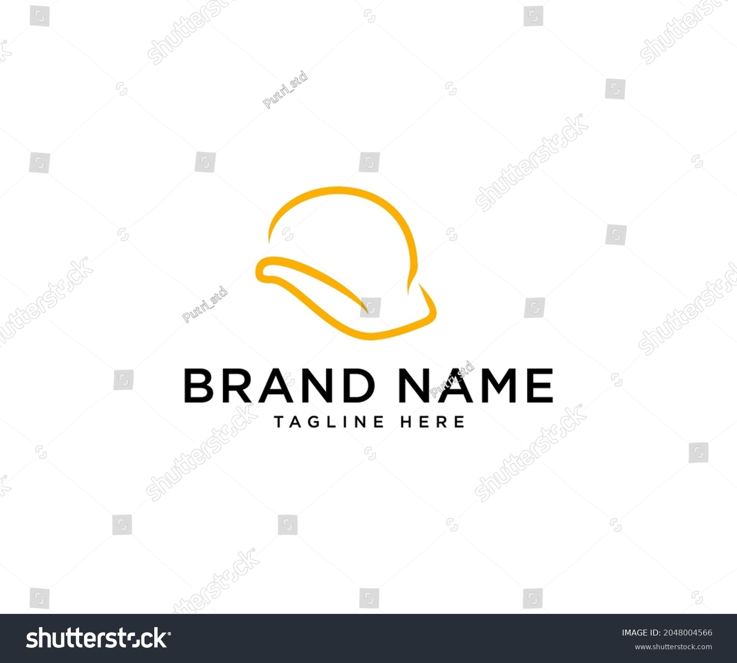 Safety Helmet Logo Design Vector Template Stock Vector (Royalty Free ...