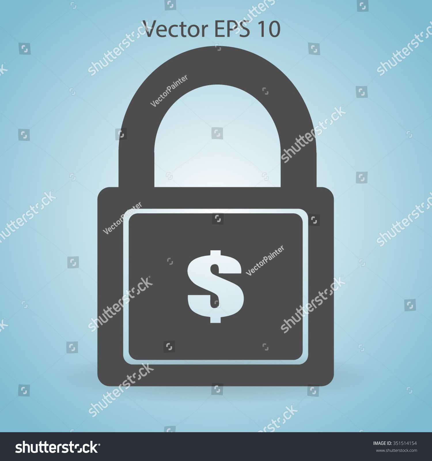 Safety Lock Vector Illustration Stock Vector (Royalty Free) 351514154 ...