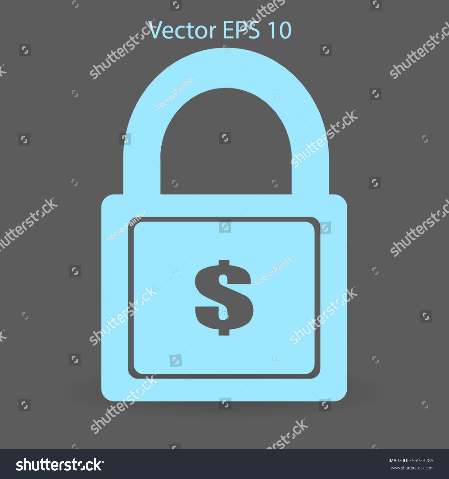 Safety Lock Vector Illustration Stock Vector (Royalty Free) 366923288