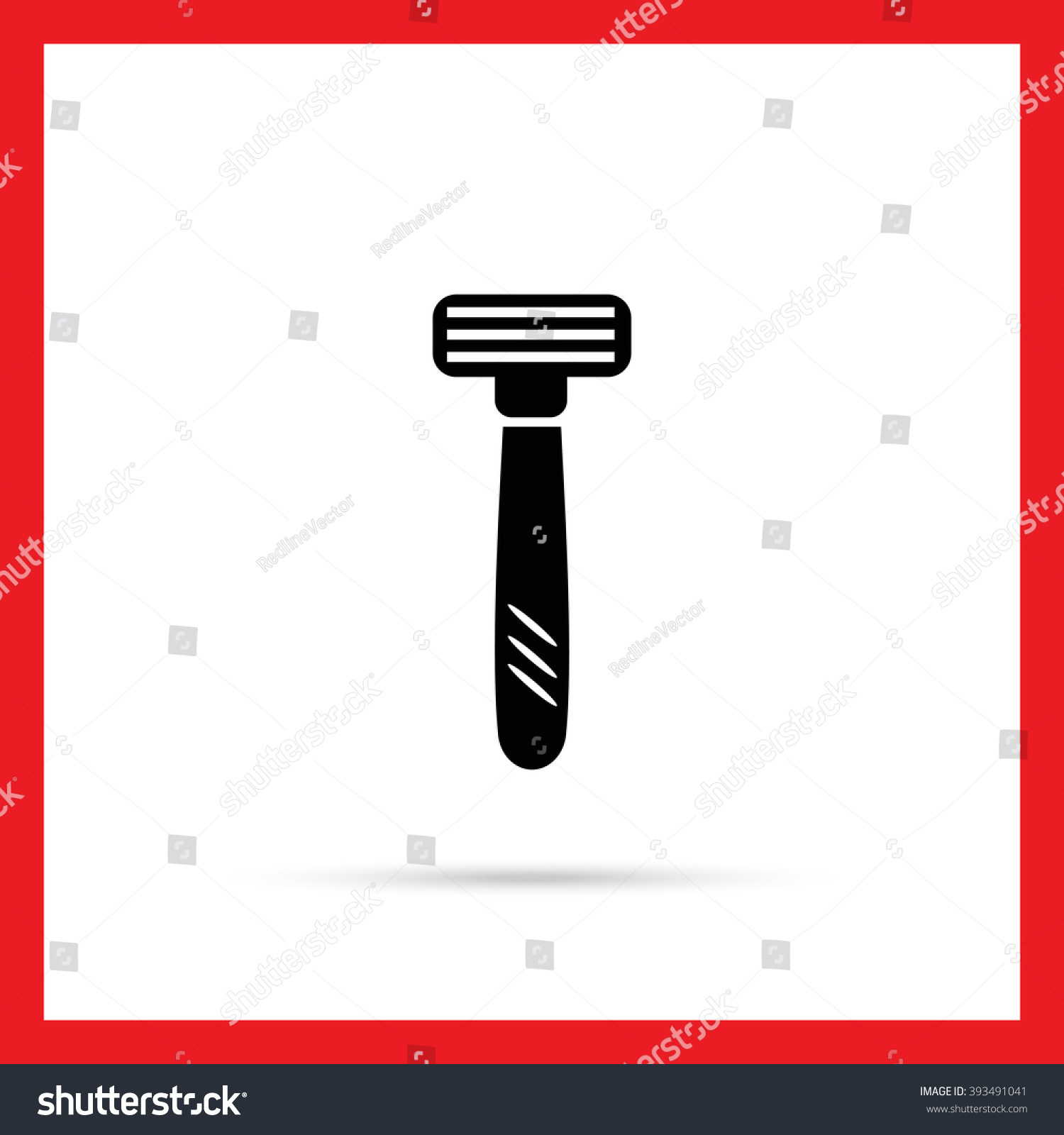 Safety Razor Icon Stock Vector (Royalty Free) 393491041