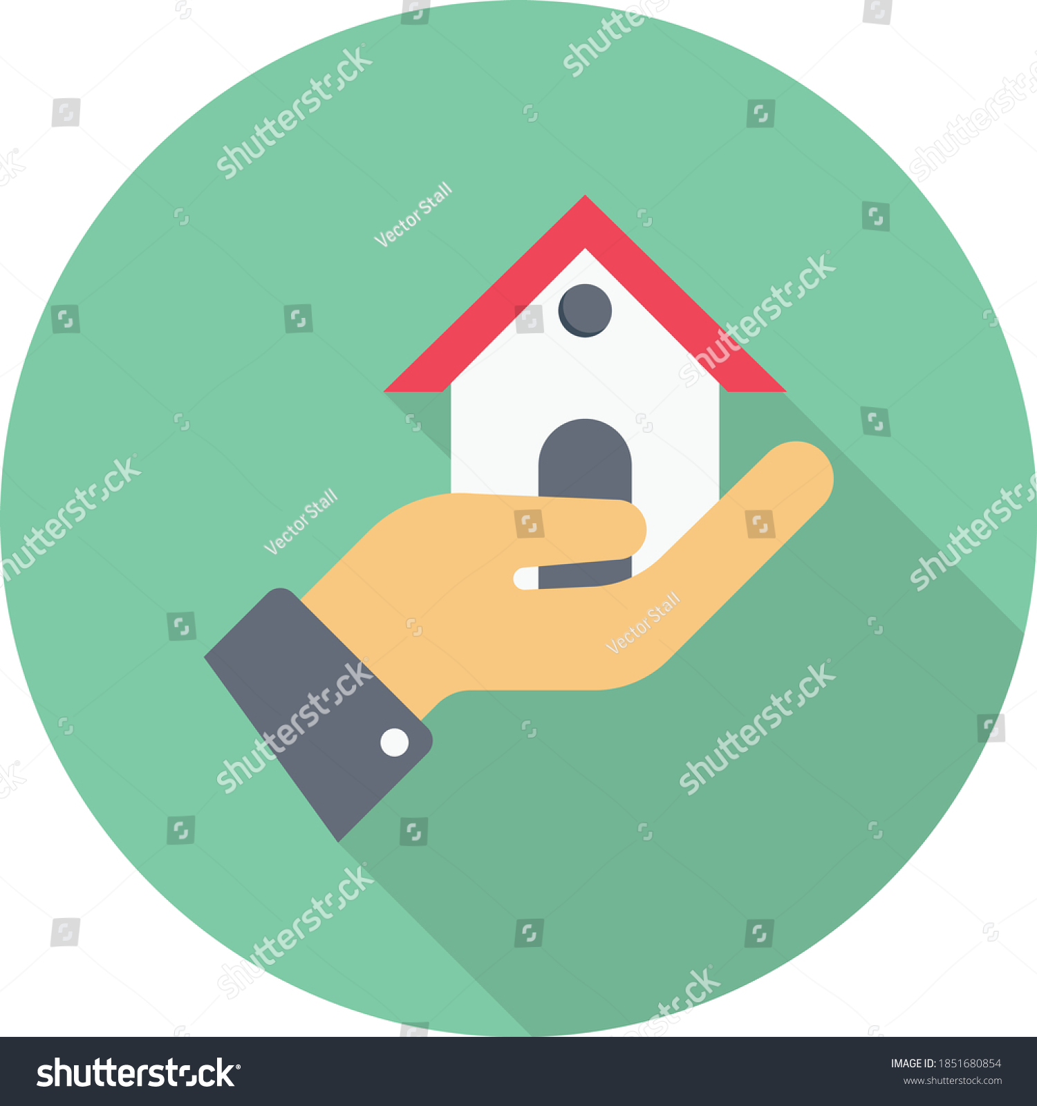 Safety Vector Flat Colour Icon Stock Vector (Royalty Free) 1851680854