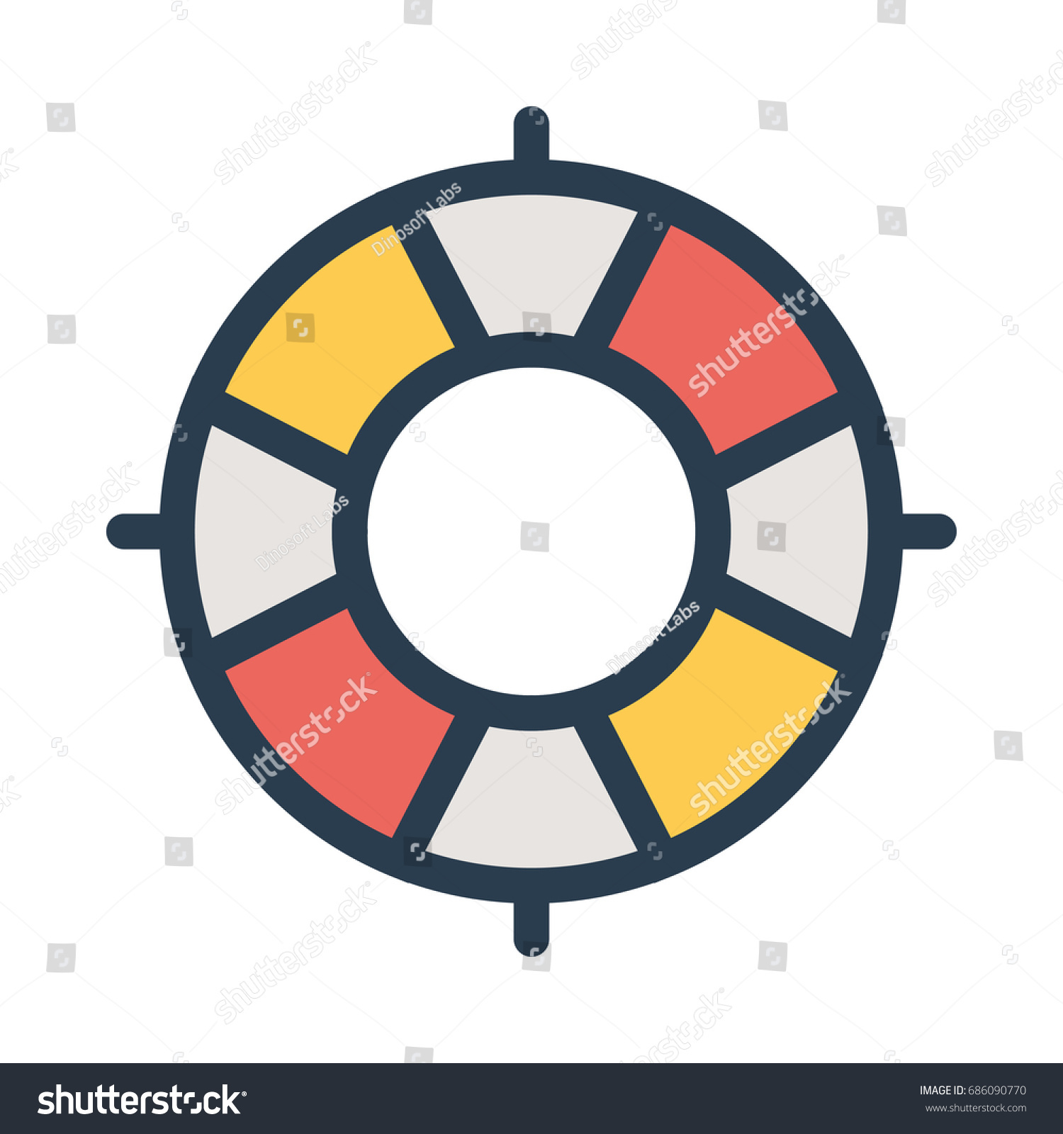 Safety Wheel Icon Stock Vector (Royalty Free) 686090770