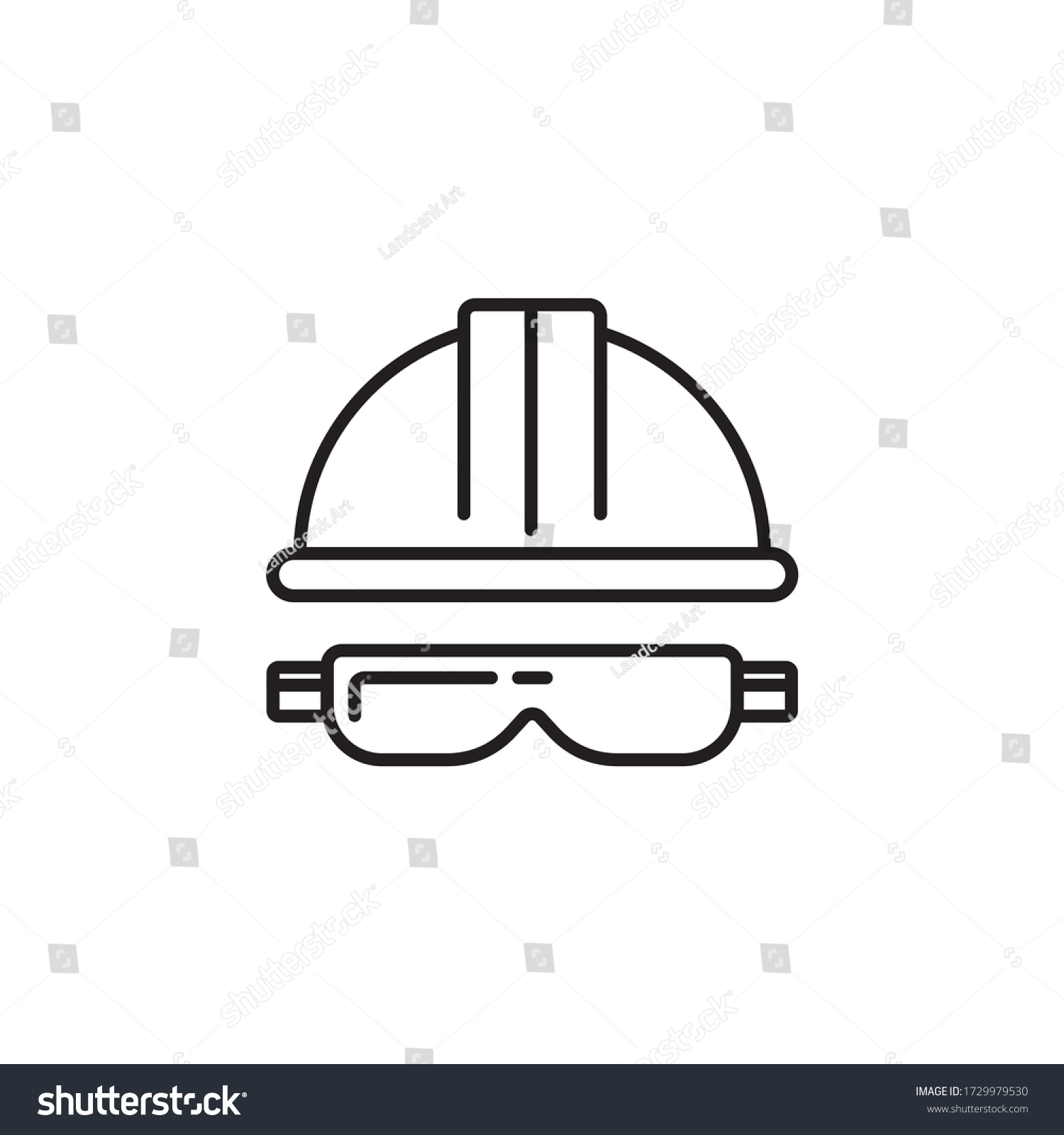 Safety Worker Construction Protection Icon Vector Stock Vector (Royalty ...
