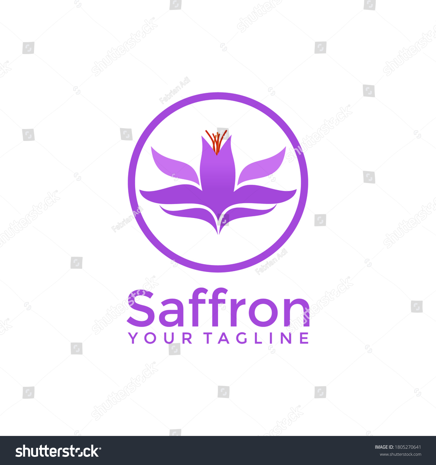 Saffron Logo Design Template Vector Stock Vector (Royalty Free ...
