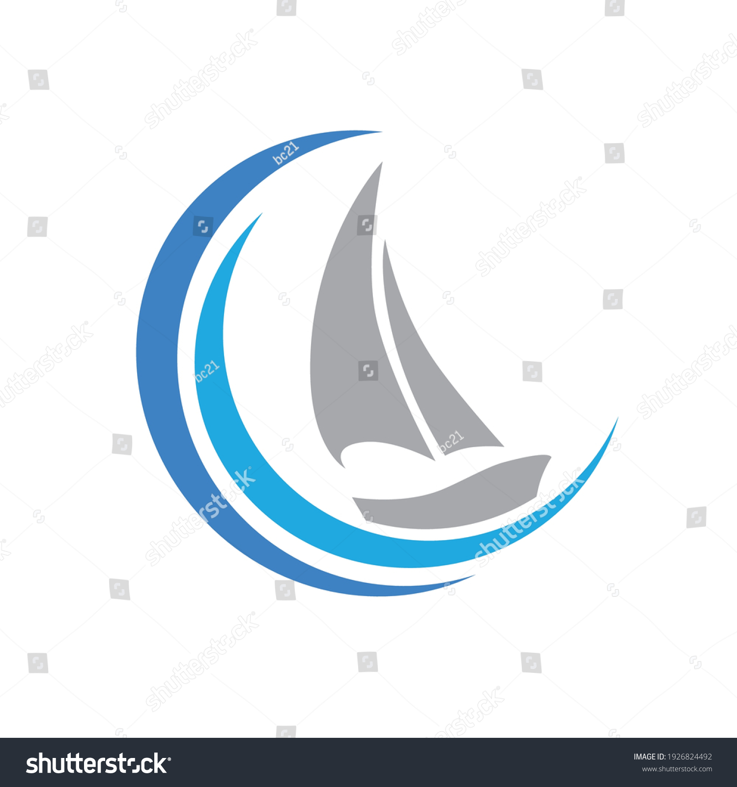Sail Boat Vector Graphic Design Element Stock Vector (Royalty Free ...
