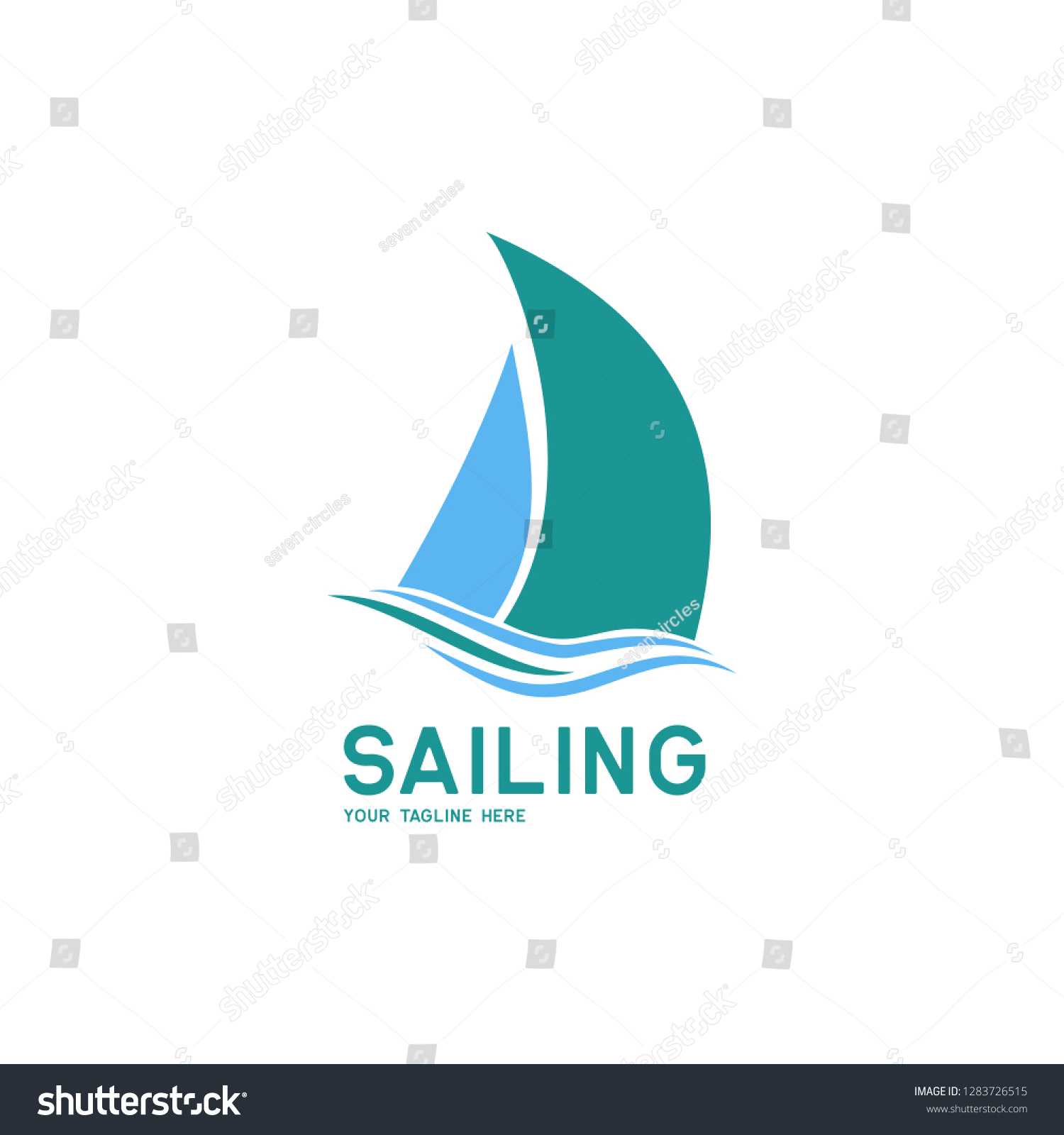Sailing Logo On White Background Vector Stock Vector (Royalty Free ...